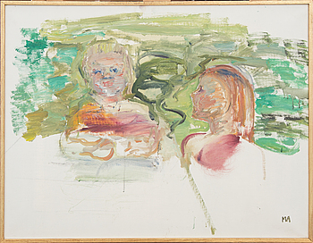 MAJ ARNELL, olja på duk, monogramsignerad, a tergo daterad 1973 ...