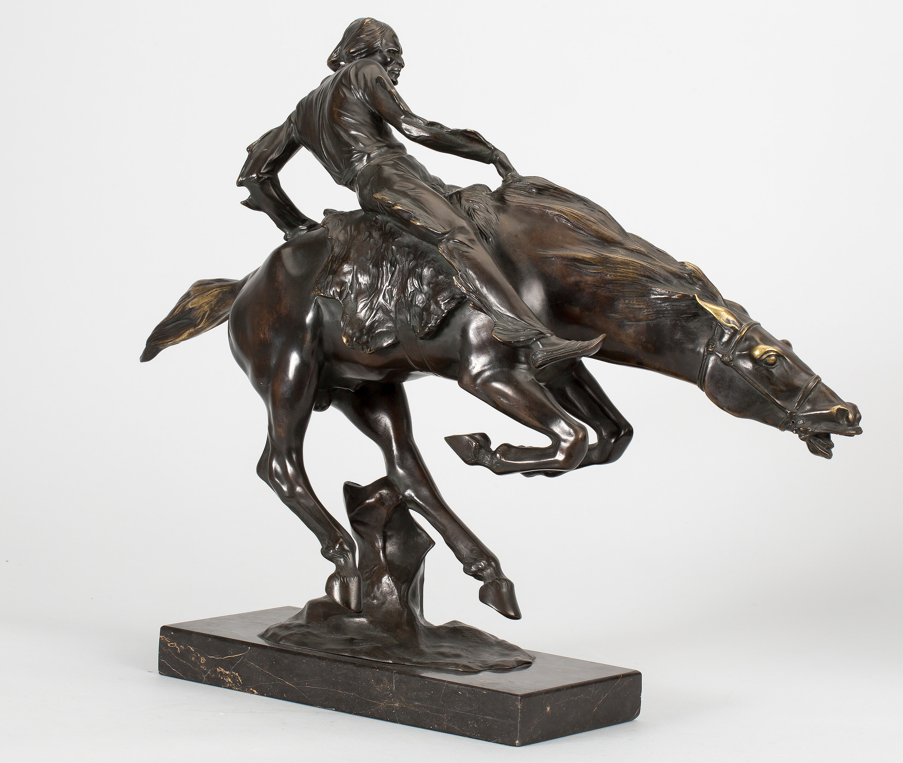 BRUNO ZACH, skulptur, patinerad brons, Märkt Argentor Vienna ...