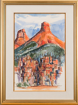 ERIK ENROTH, akvarell, signerad och daterad -59 Arizona. - Bukowskis