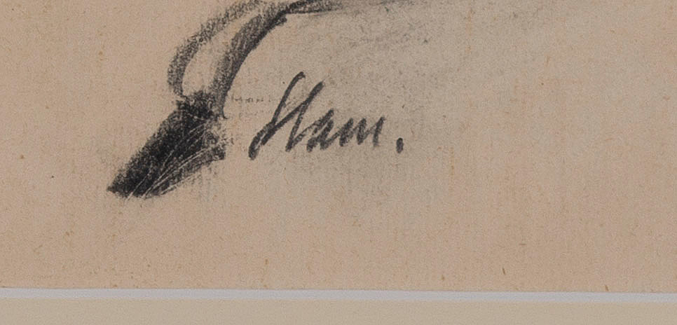 SIGNE HAMMARSTEN-JANSSON, kolteckning, signerad Ham. - Bukowskis