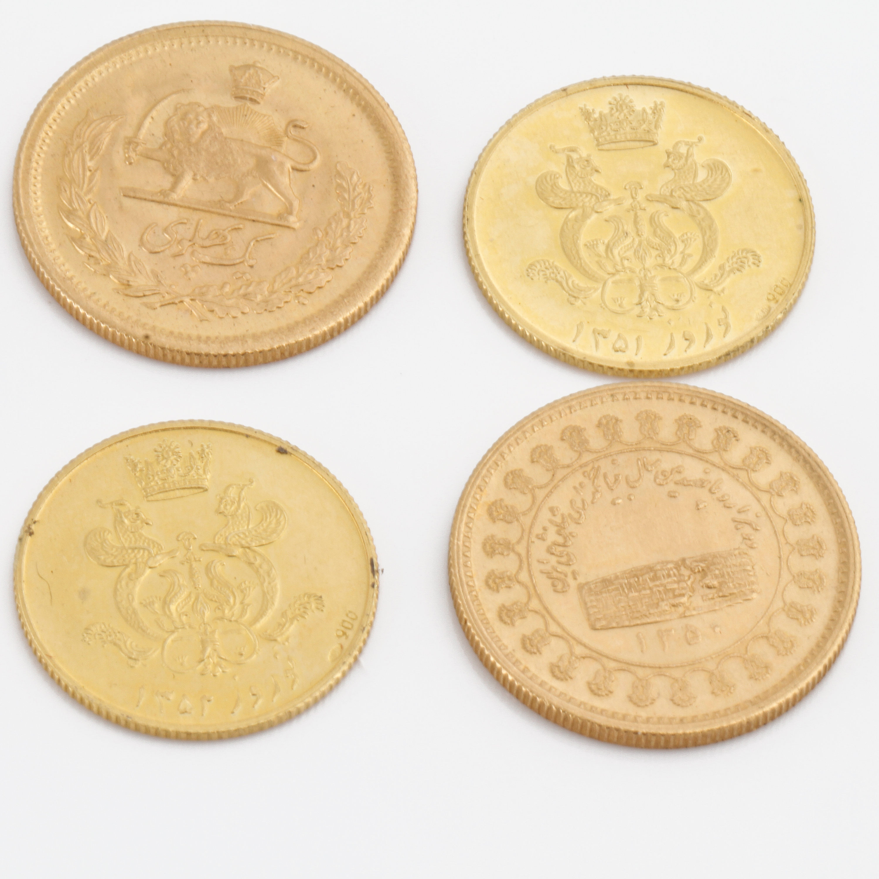 GULDMYNT, 4 st, Iran, 1900-tal, vikt 25 g. - Bukowskis