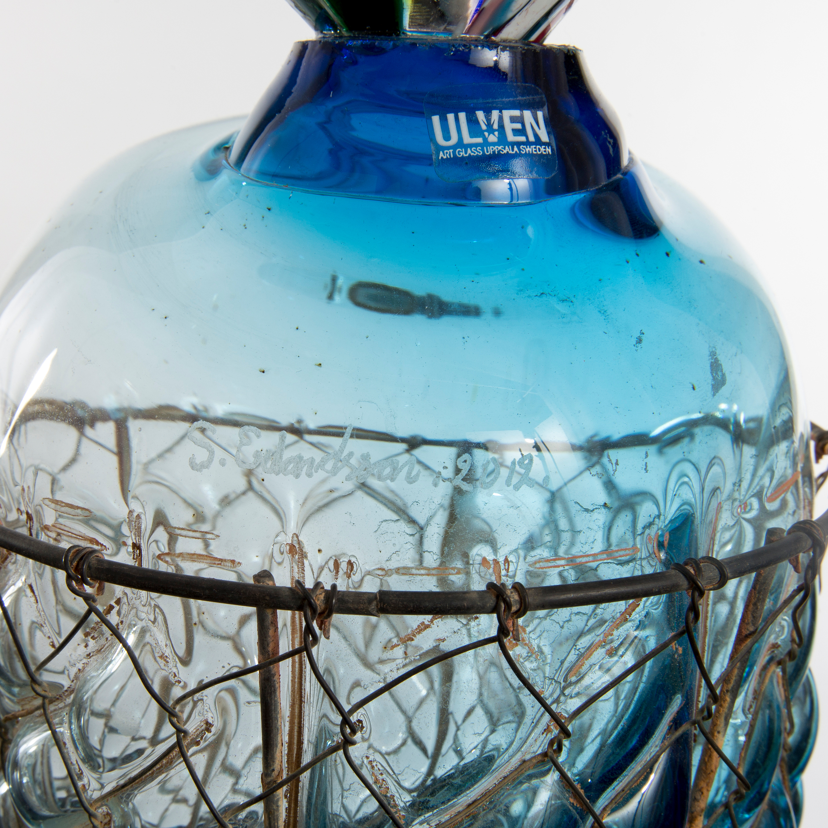 STEFAN ERLANDSSON, skulptur, glas, "Let me out", Ulvens glashytta 2012 ...