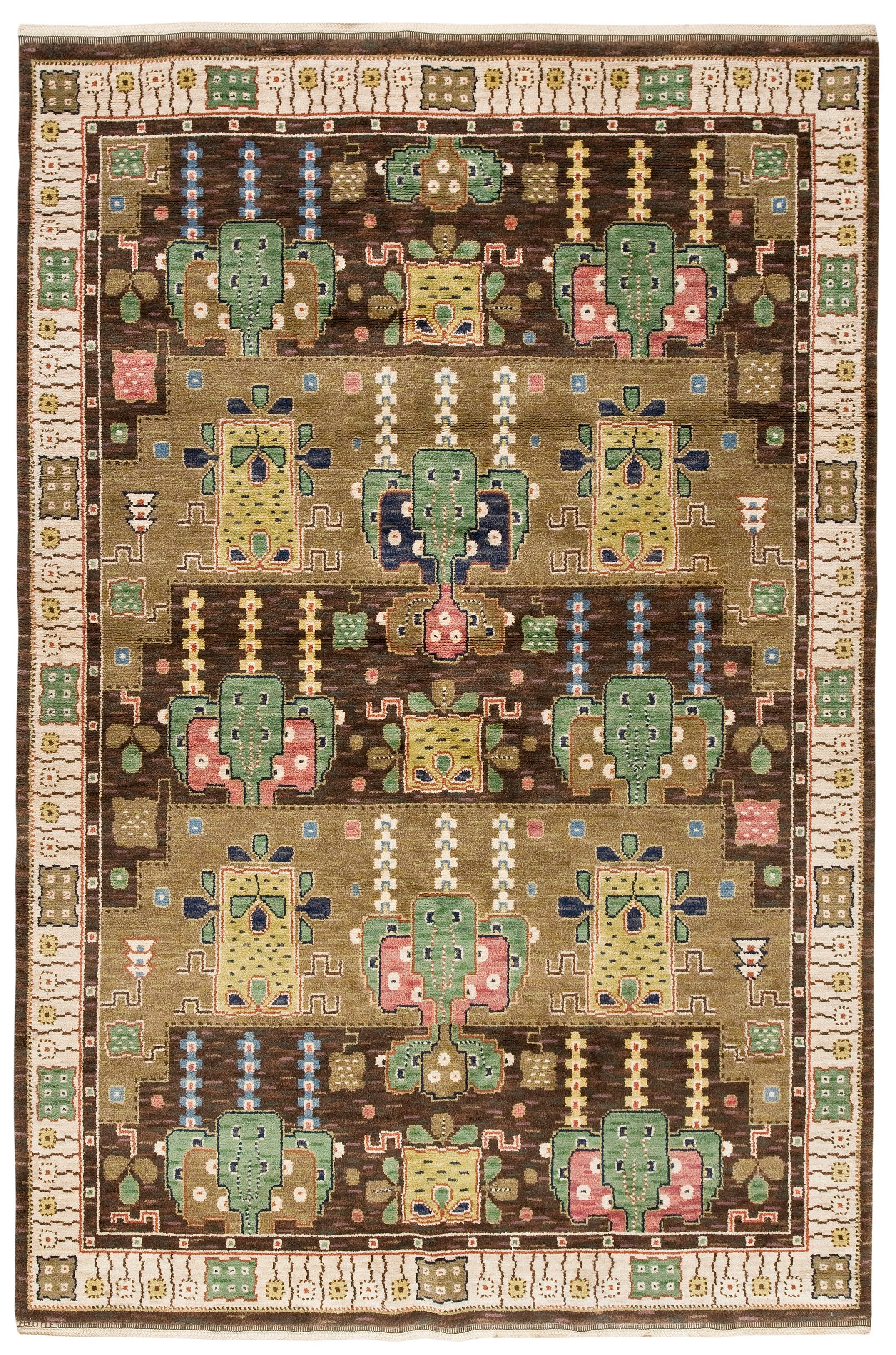 MATTA. "Örtagården". Flossa. 312 x 203 cm. Signerad AB MMF (AB Märta ...