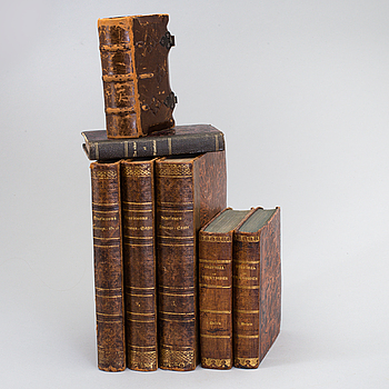 PARTI BÖCKER, 7 vol, bla Peloponnesiska Krigets historia av Thukydides, översatt av JO Höijer ...