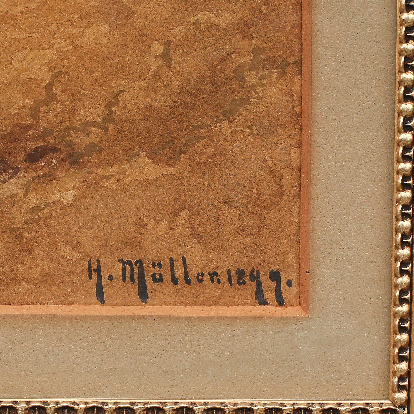 HERMAN MÜLLER, akvarell, signerad och daterad 1899. - Bukowskis