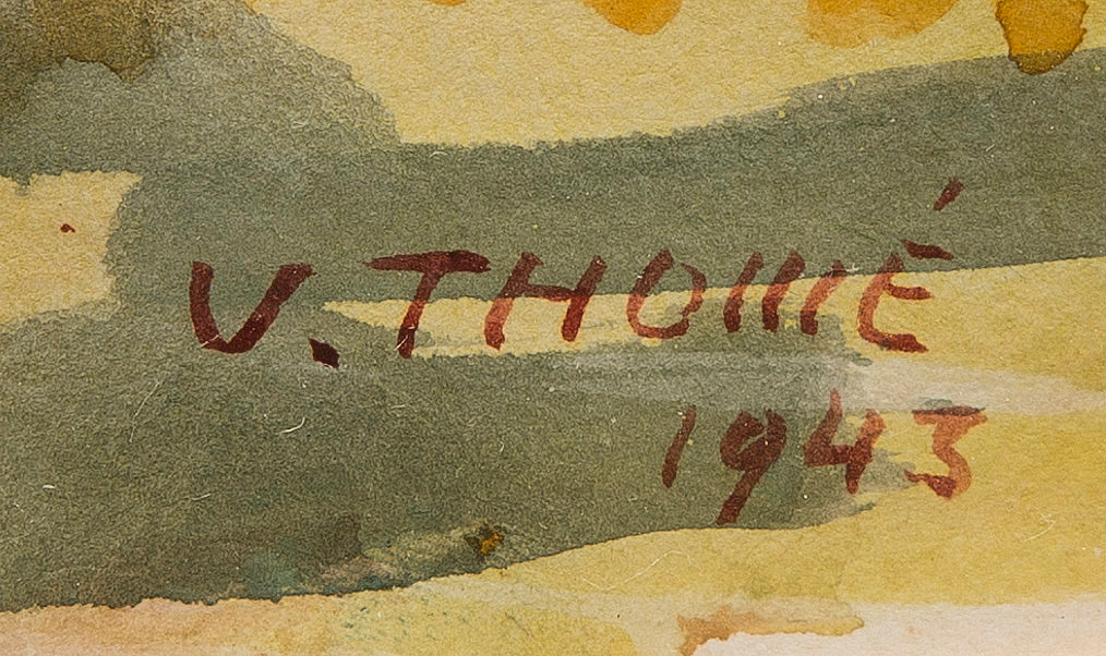 VERNER THOMÉ, akvarell, signerad och daterad 1943. - Bukowskis
