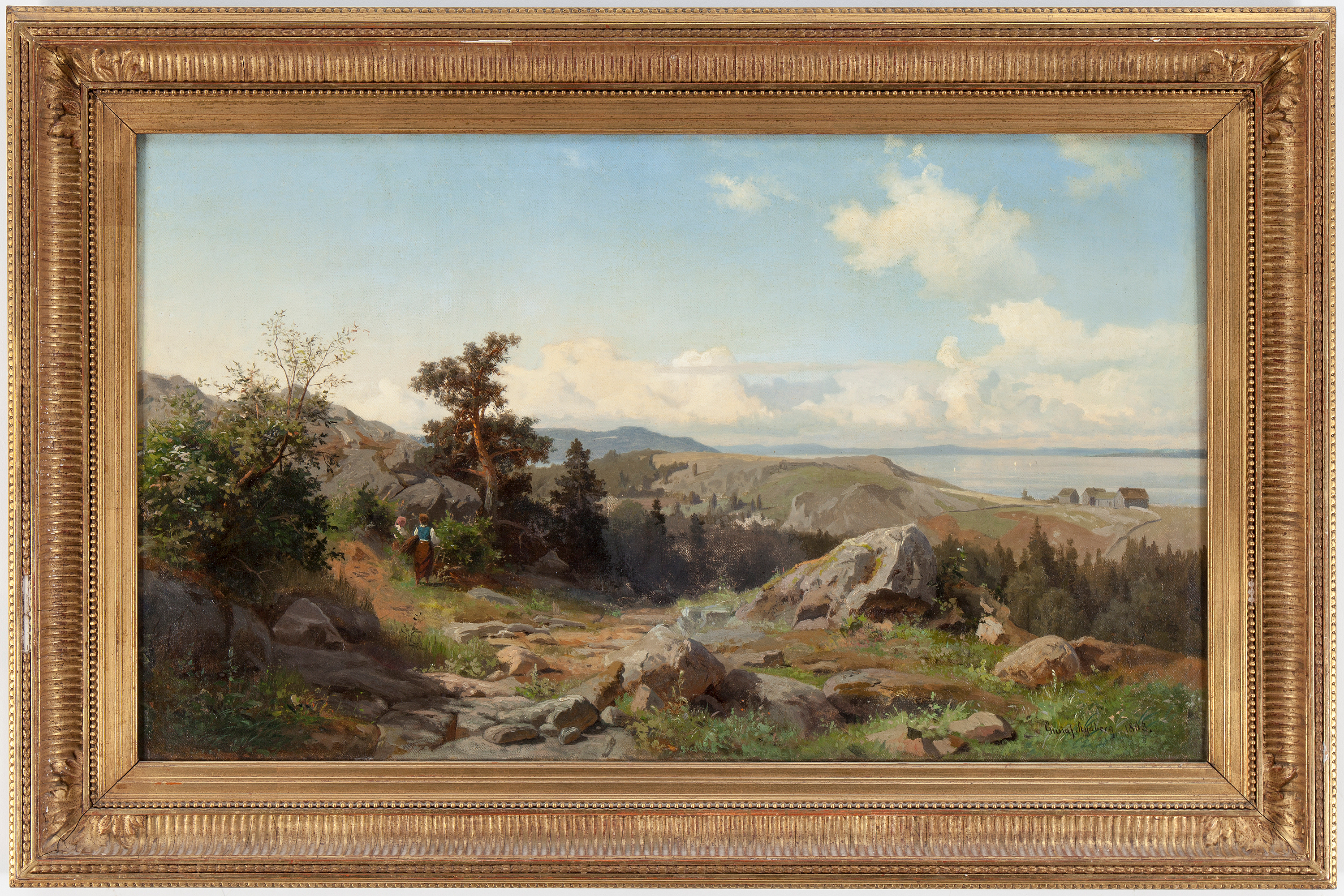 GUSTAF RYDBERG, olja på uppfordrad duk, signerad Gustaf Rydberg och ...