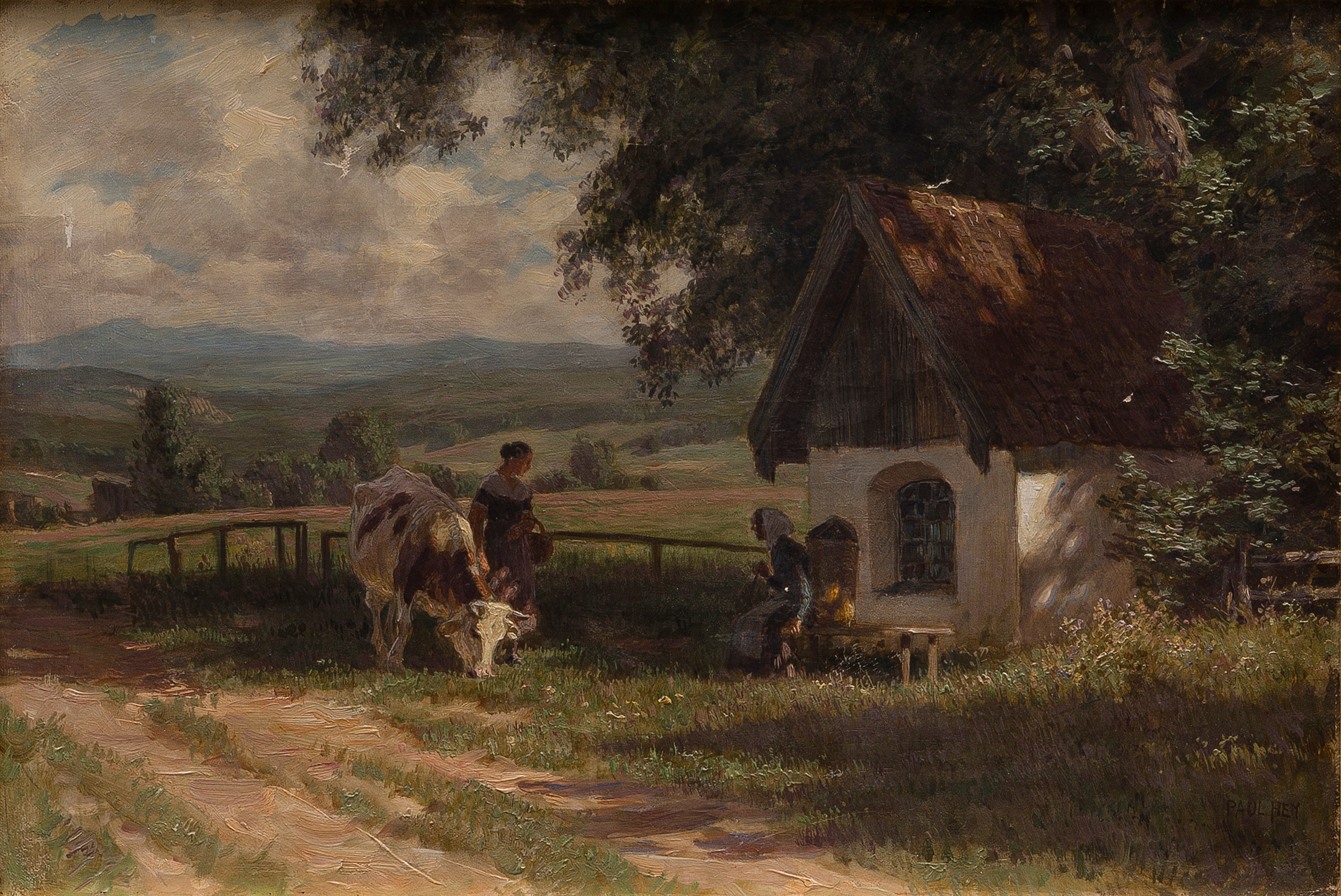 PAUL HEY, olja på duk, signerad, a tergo målning. - Bukowskis