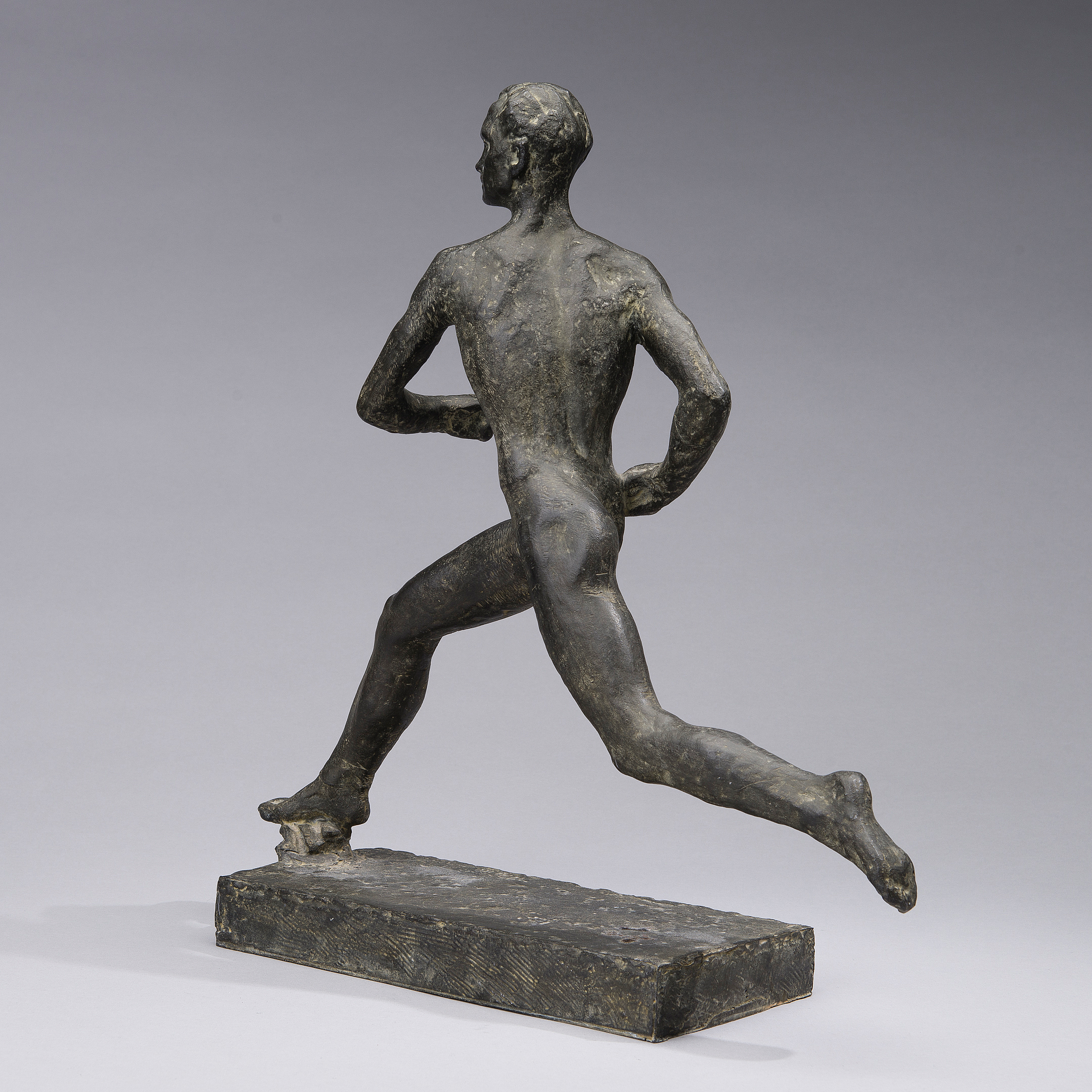 WÄINÖ AALTONEN, skulptur, "Paavo Nurmi", metallegering, 1950-tal ...