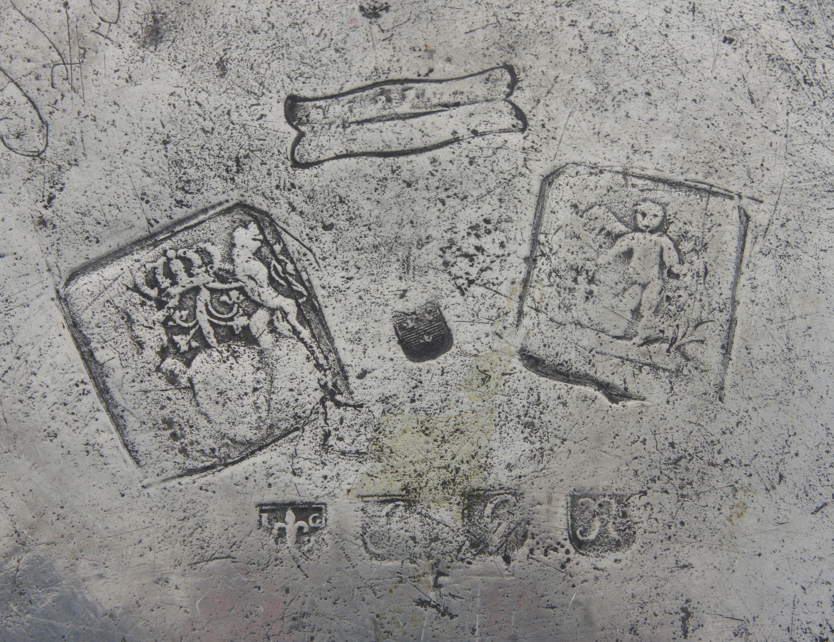 TALLRIKAR, 3 st, tenn, rokoko, Johan Gustaf Ryman, Stockholm (1761-97 ...