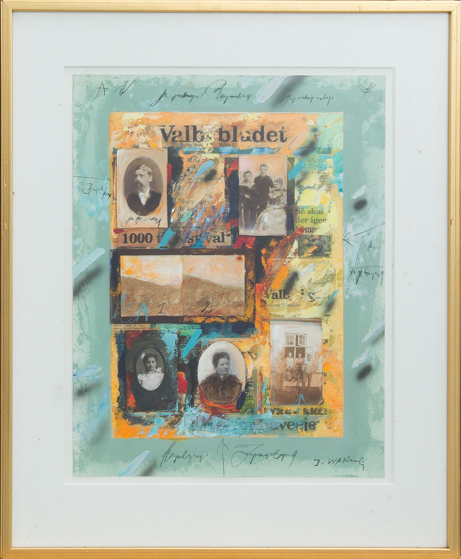 JÖRGEN WARING, blandteknik och collage. Signerad. - Bukowskis