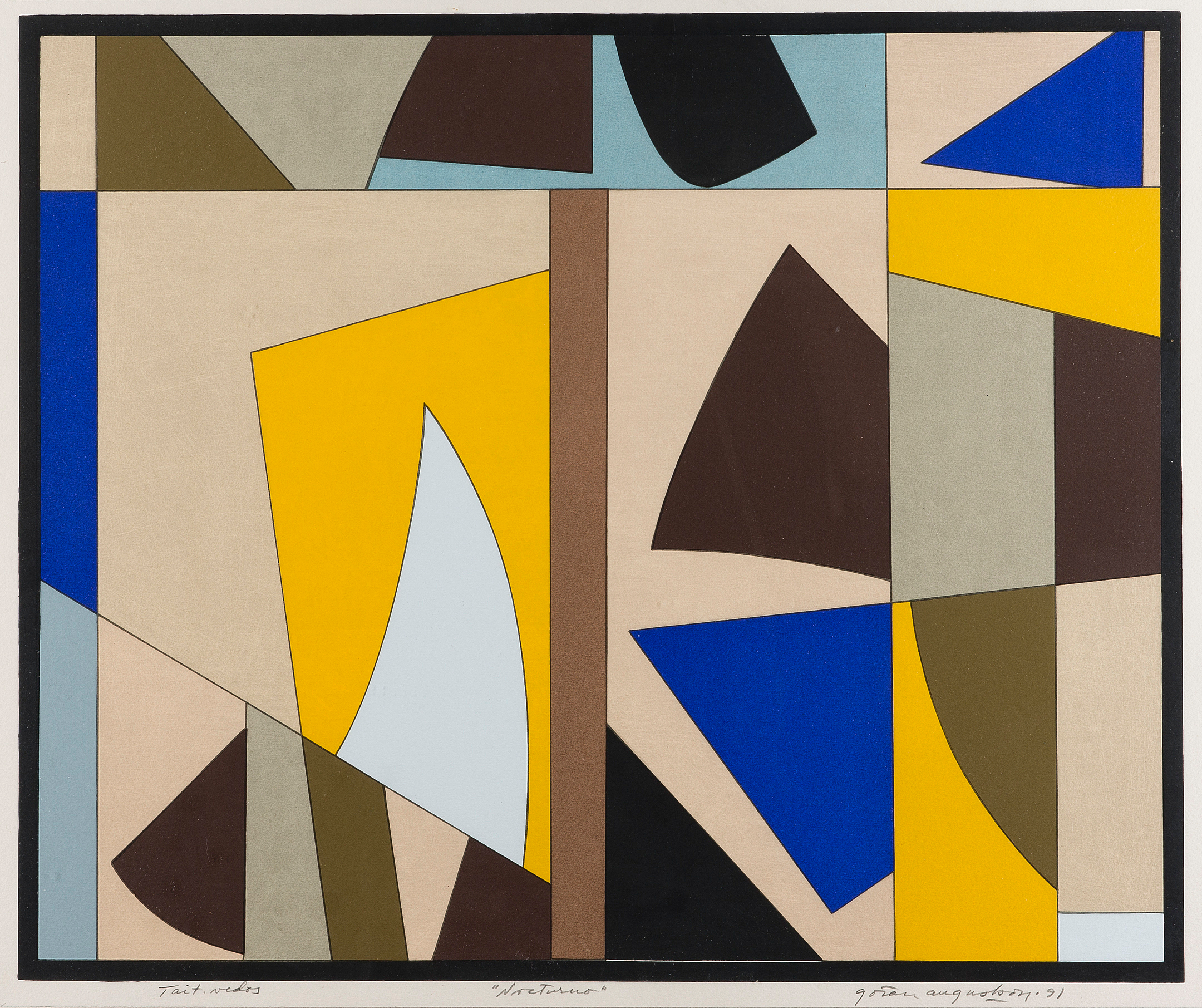 GÖRAN AUGUSTSON, serigrafi, signerad och daterad -91. Konstnärens ...