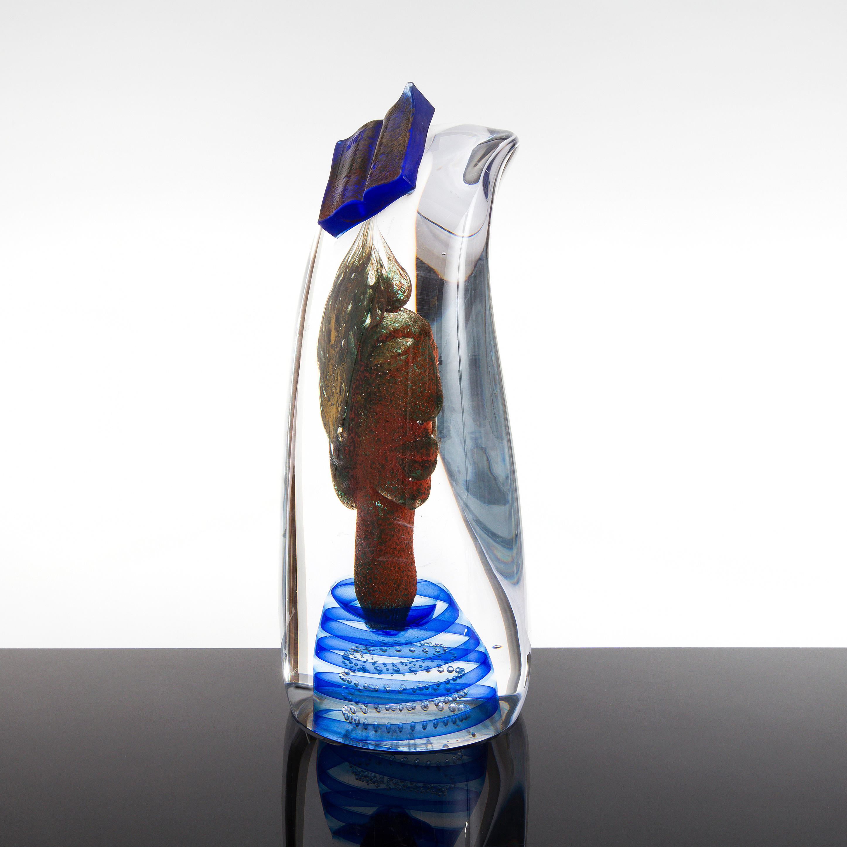 KJELL ENGMAN, skulptur, glas, Kosta Boda, sign och dat 27.9.99. - Bukowskis