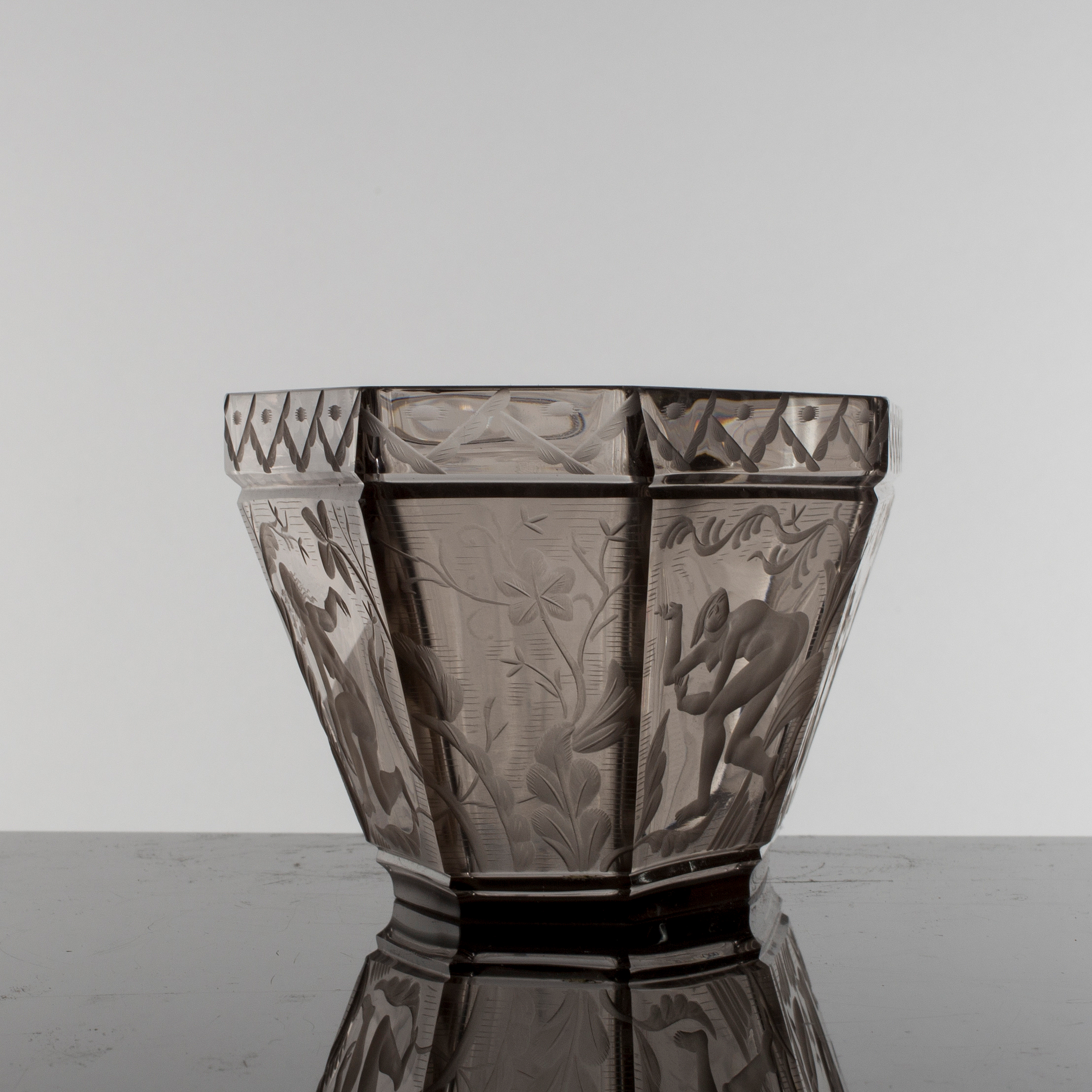 SIMON GATE, skål, "Paradis", Orrefors, 1929. - Bukowskis