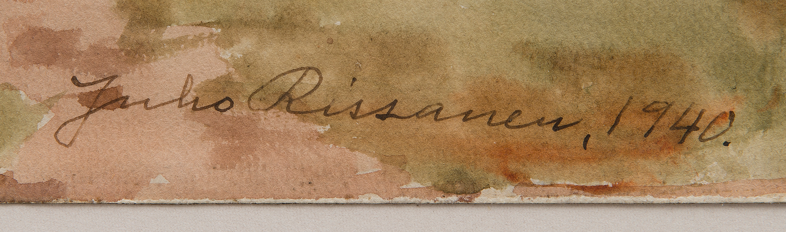 JUHO RISSANEN, akvarell, signerad och daterad 1940. - Bukowskis