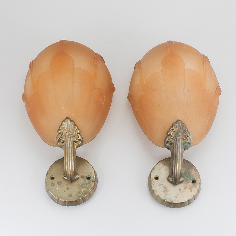 LAMPETTER, ett par, 1930-tal. - Bukowskis