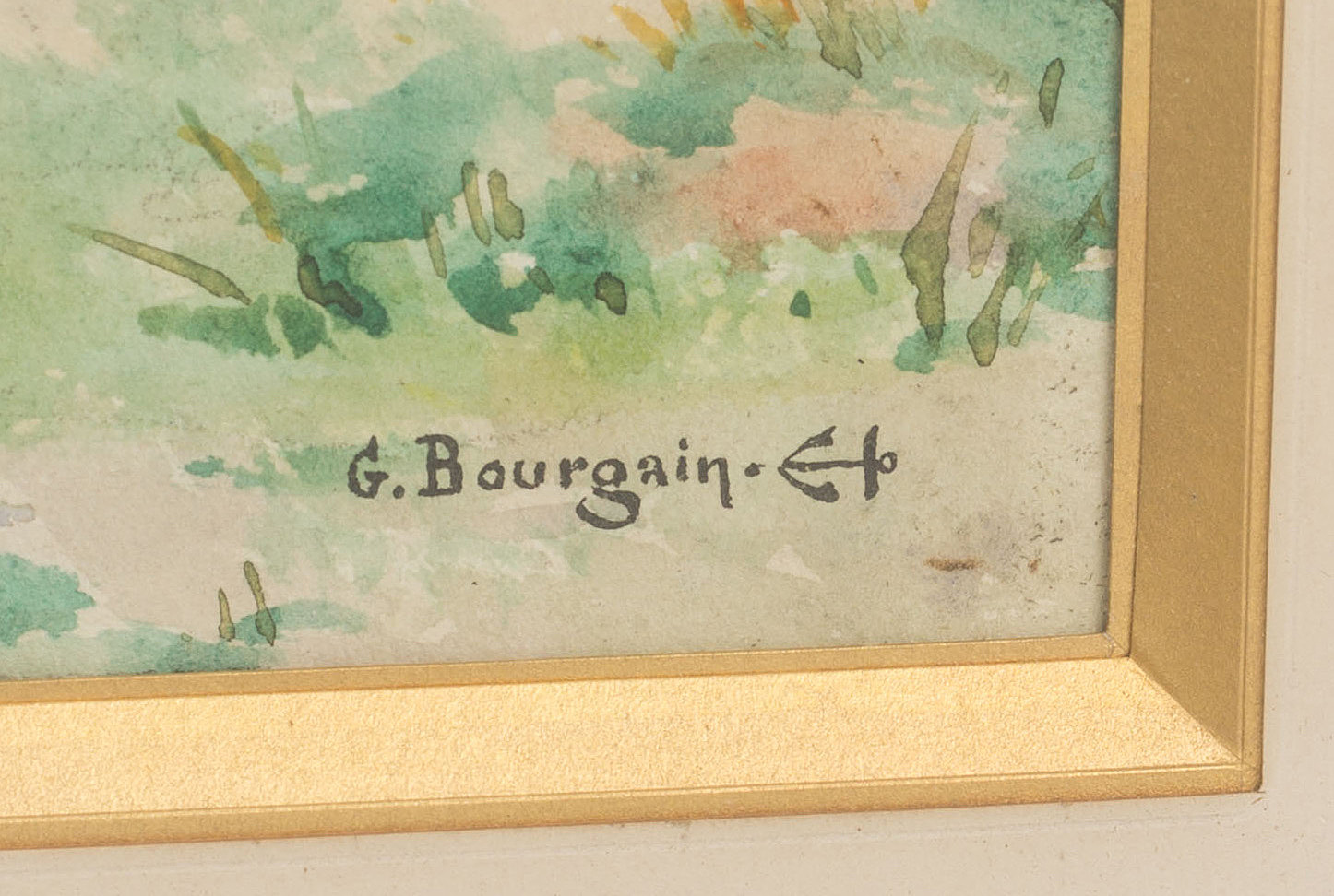 GUSTAVE BOURGAIN, akvarell, signerad. - Bukowskis