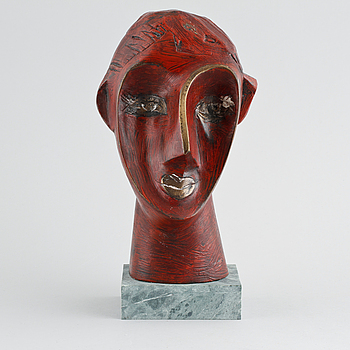 TORSTEN JURELL, bemålad bronze, skulptur, signed. - Bukowskis