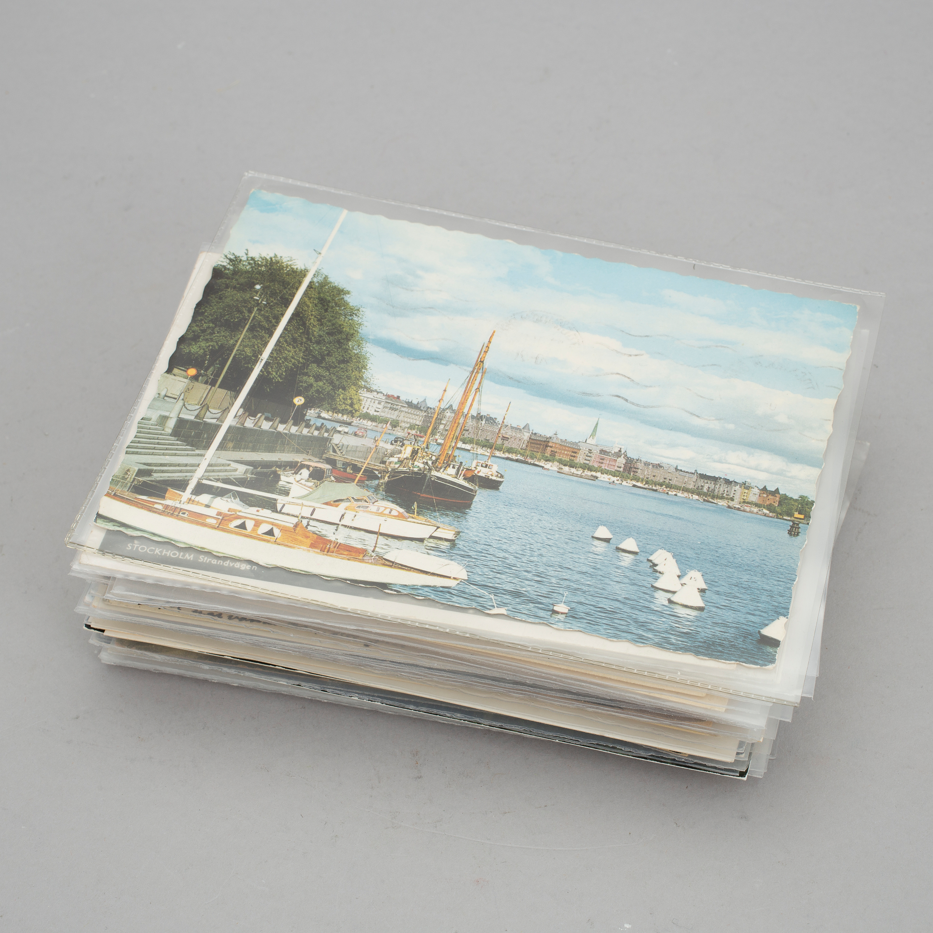 A lot of approximately 65 post cards depicting Stockholm, Sweden ...