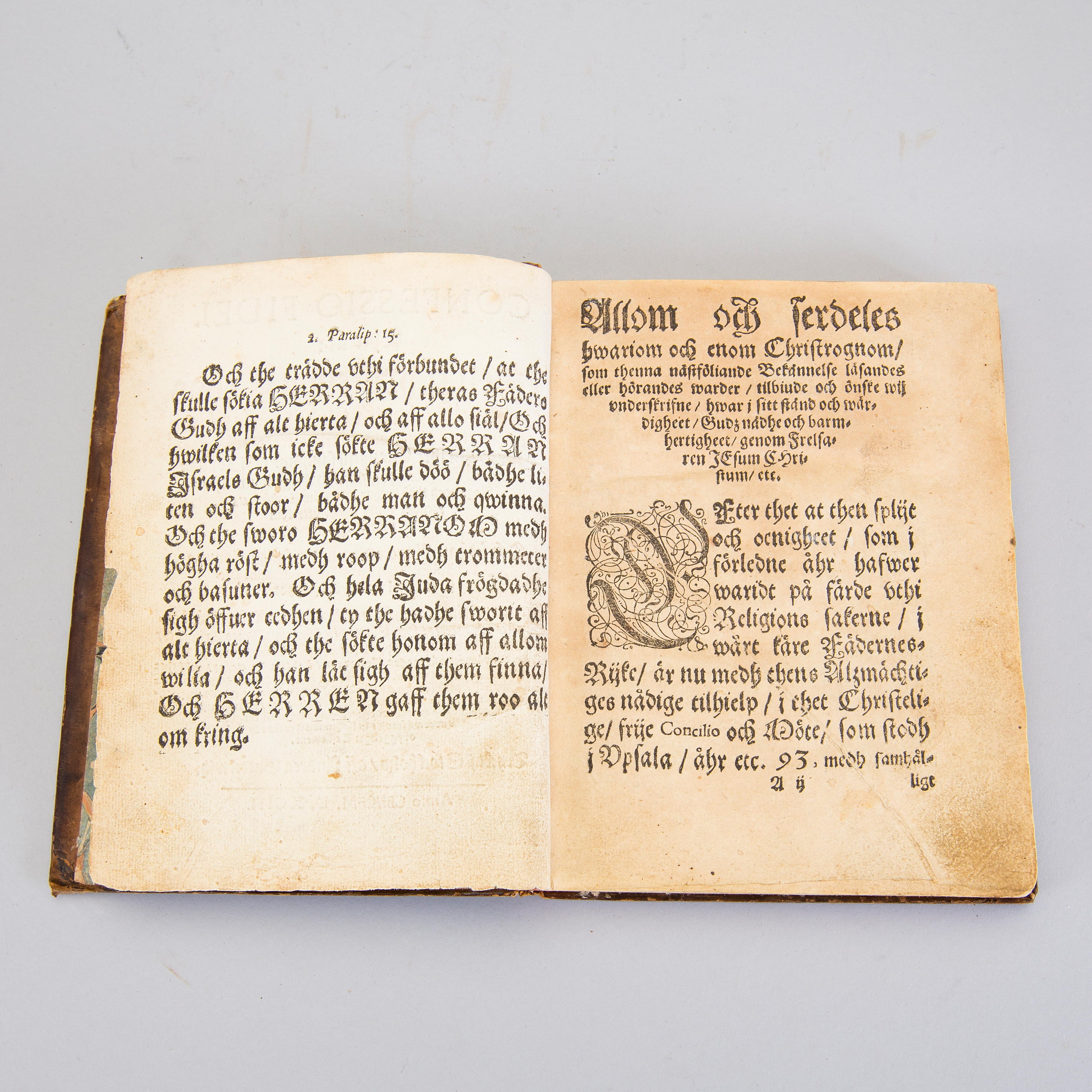 CONFESSIO FIDEI 1593, Stockholm 1593-94. - Bukowskis