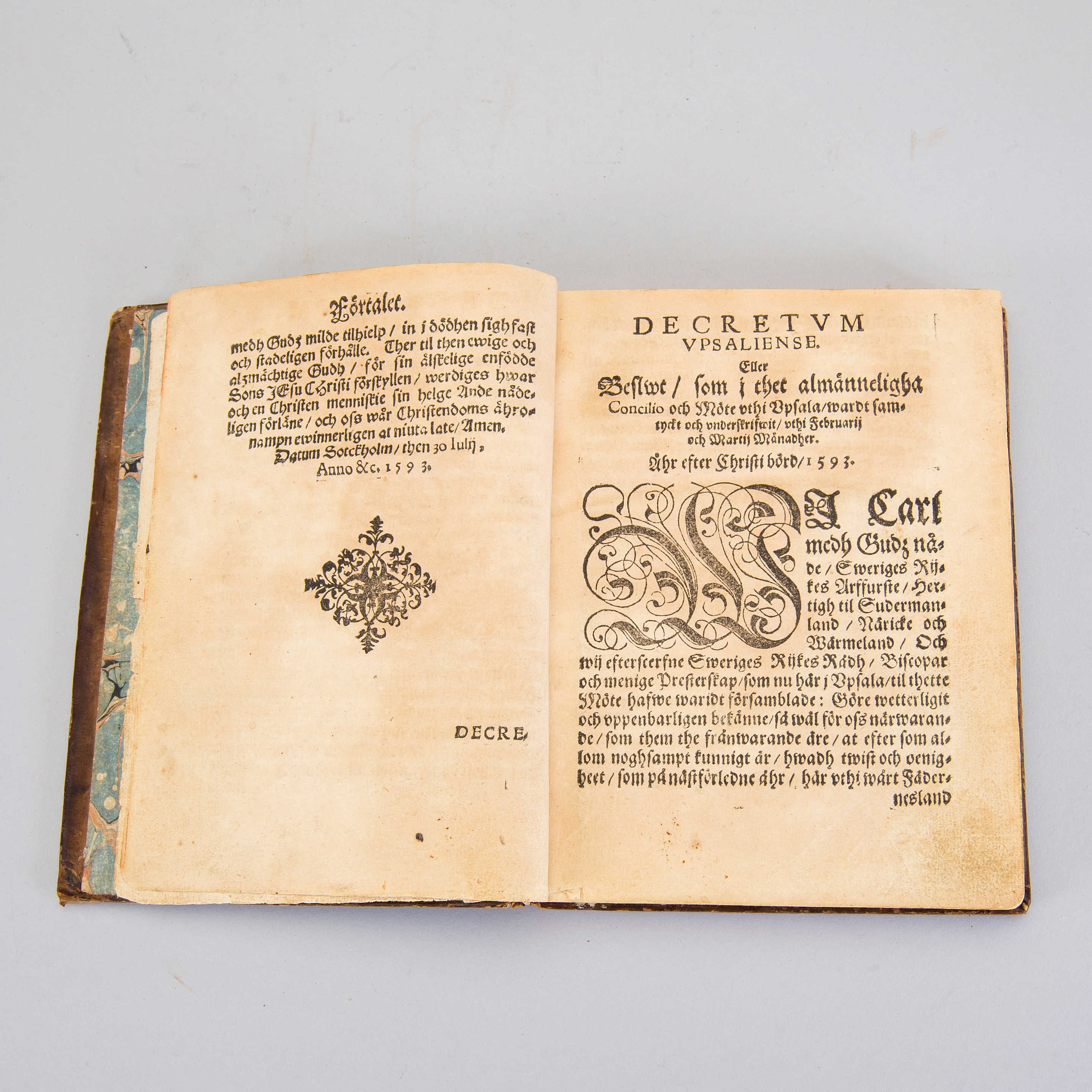 CONFESSIO FIDEI 1593, Stockholm 1593-94. - Bukowskis