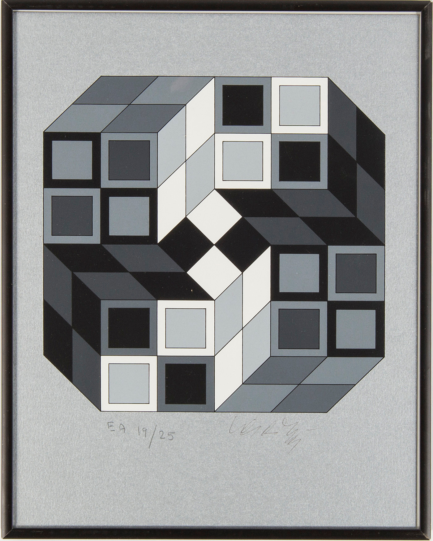 VICTOR VASARELY, silkscreen in colours, signed Victor Vasarely and ...