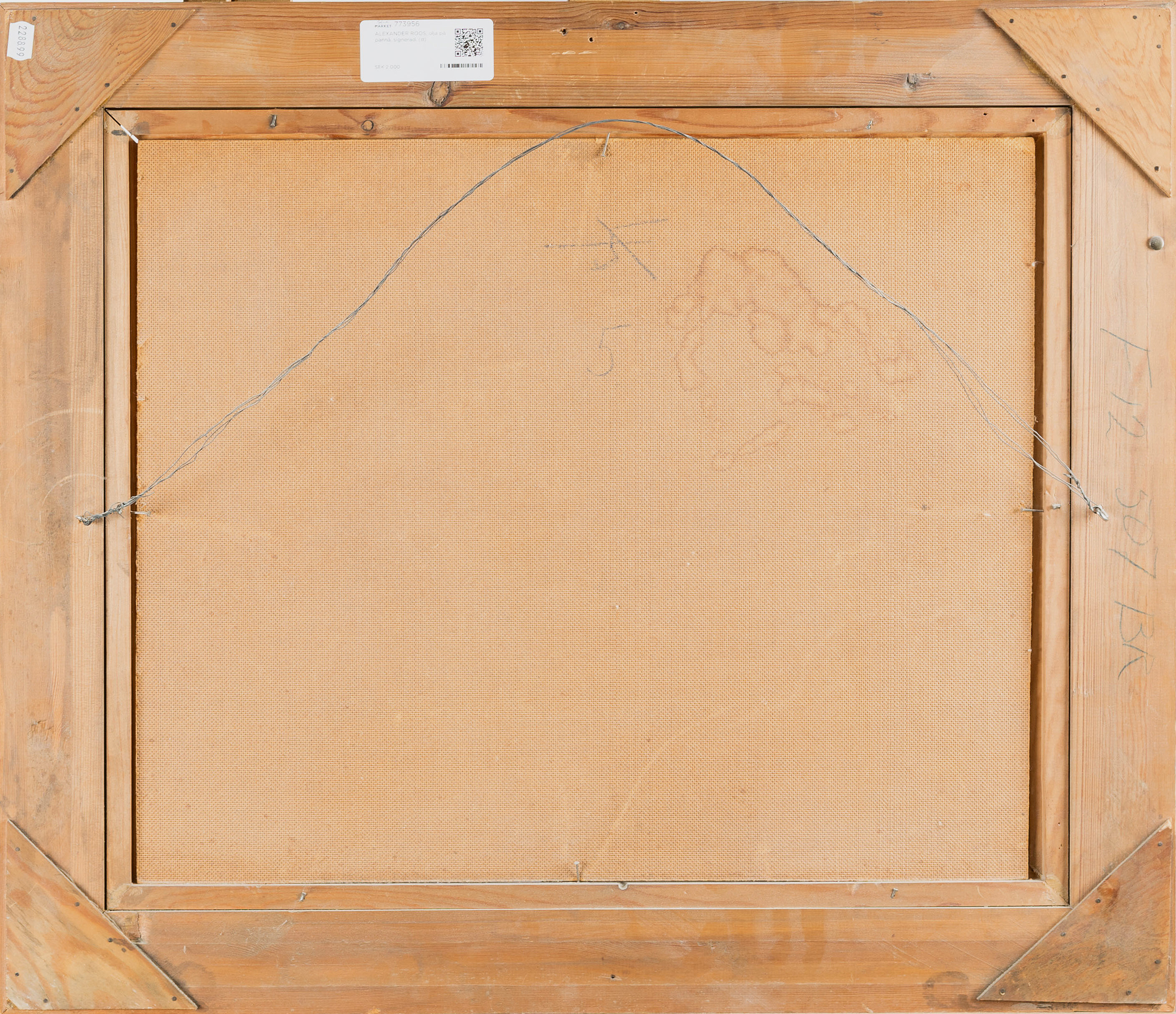 ALEXANDER ROOS, olja på pannå, signerad. - Bukowskis