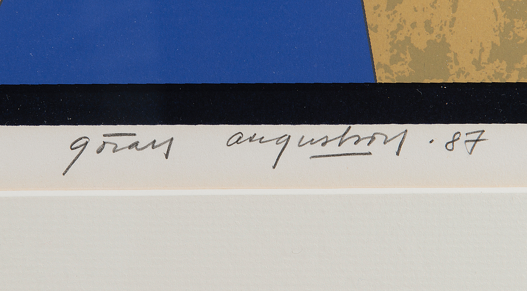 GÖRAN AUGUSTSON, serigraphy. - Bukowskis