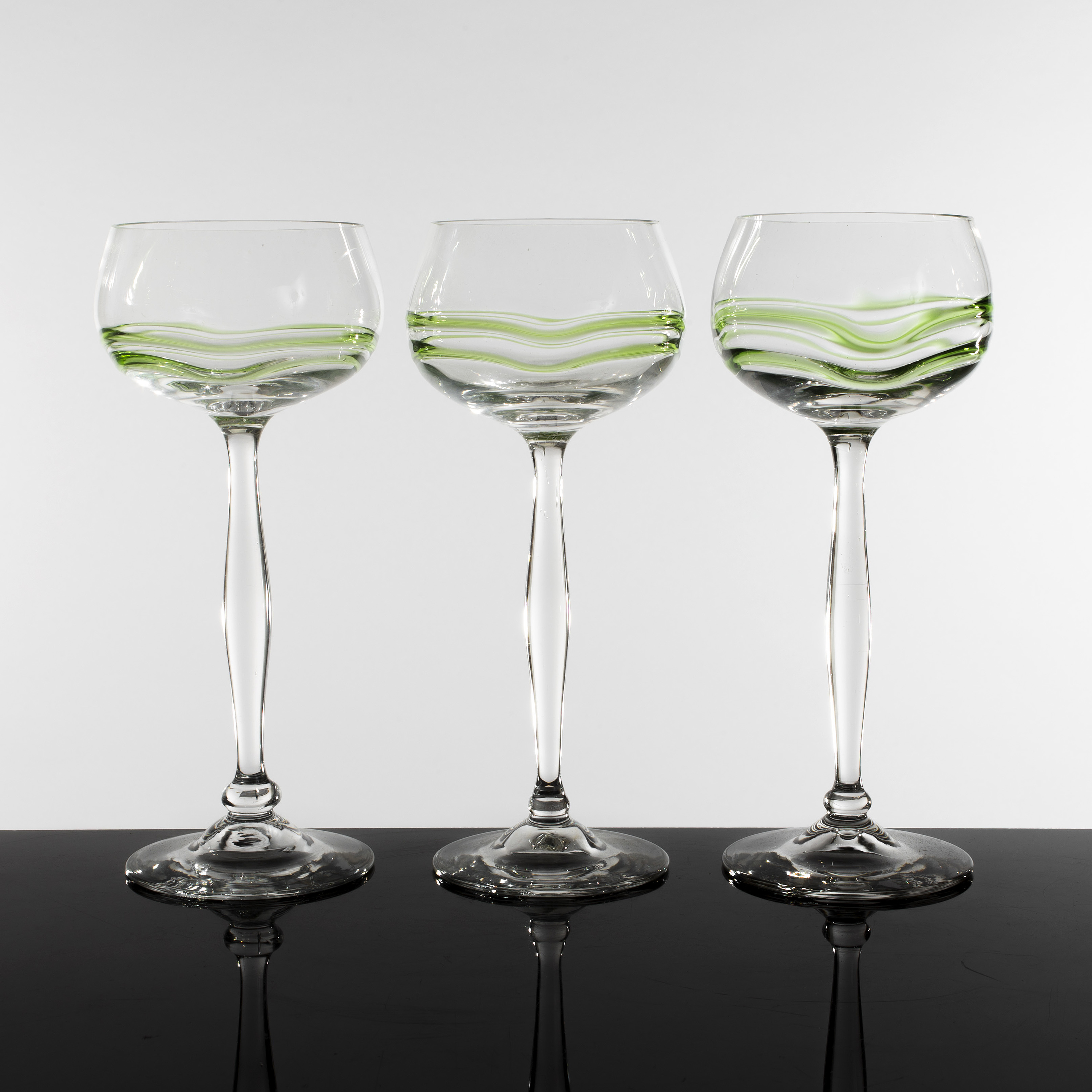 A set of 14 'Liane' white wine glas Theresienthal, 20th Century ...