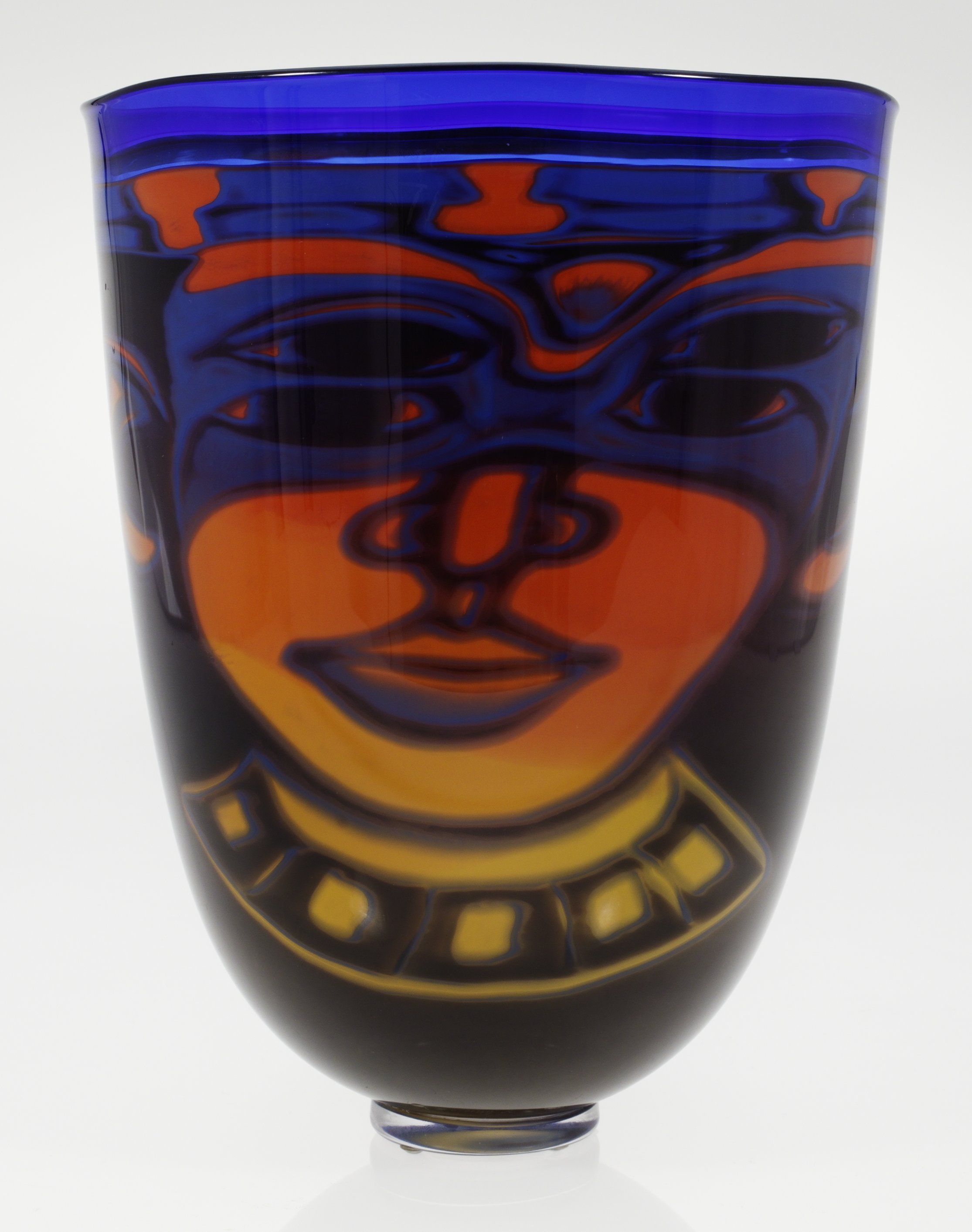 An Eva Englund graal glass vase, Orrefors 1992. - Bukowskis