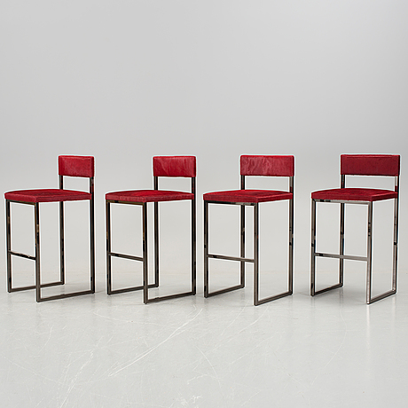 Four Minotti bar stools, Italy. - Bukowskis