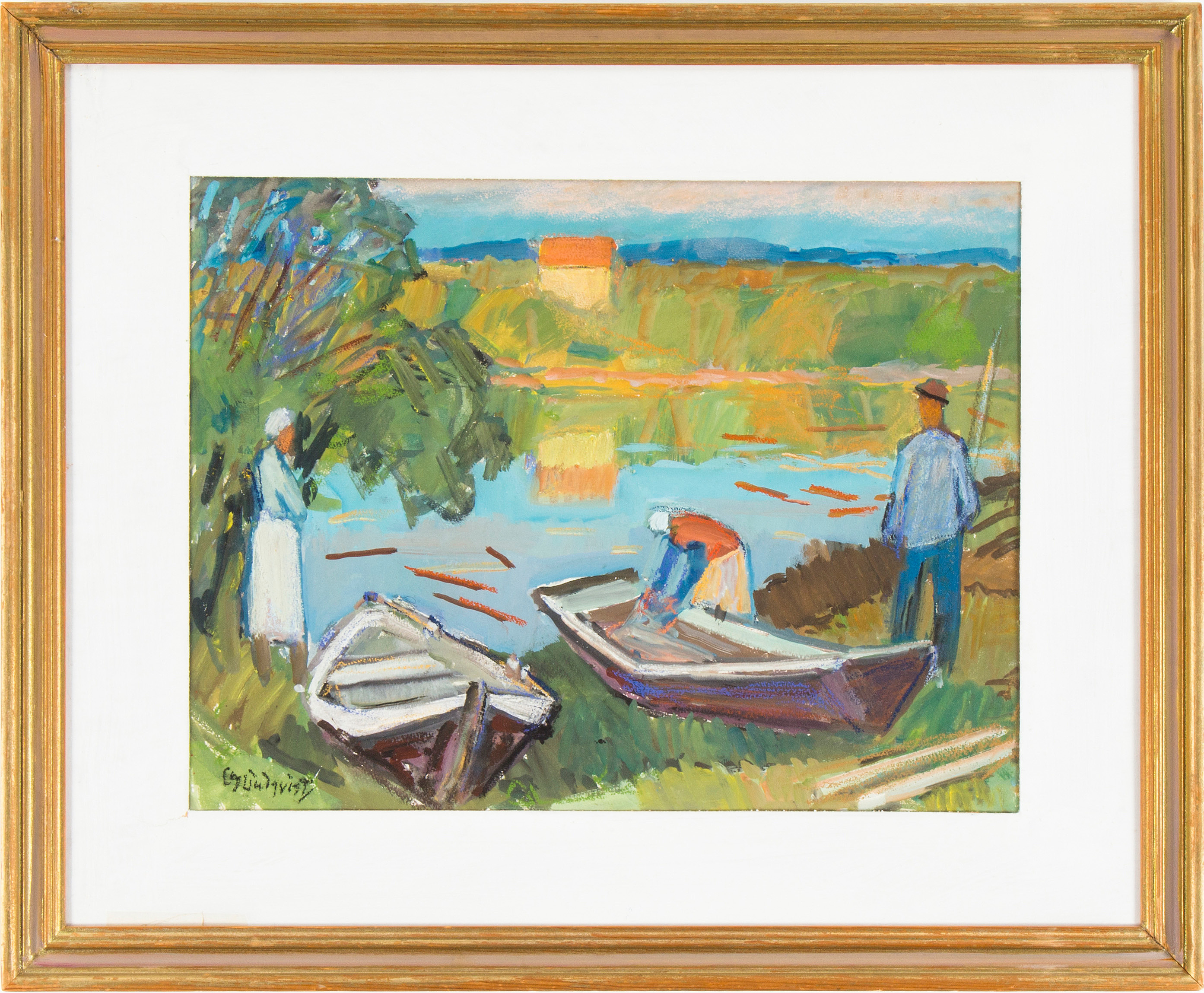 CARL MAGNUS LINDQVIST, gouache/äggtempera på papper. Signerad. - Bukowskis