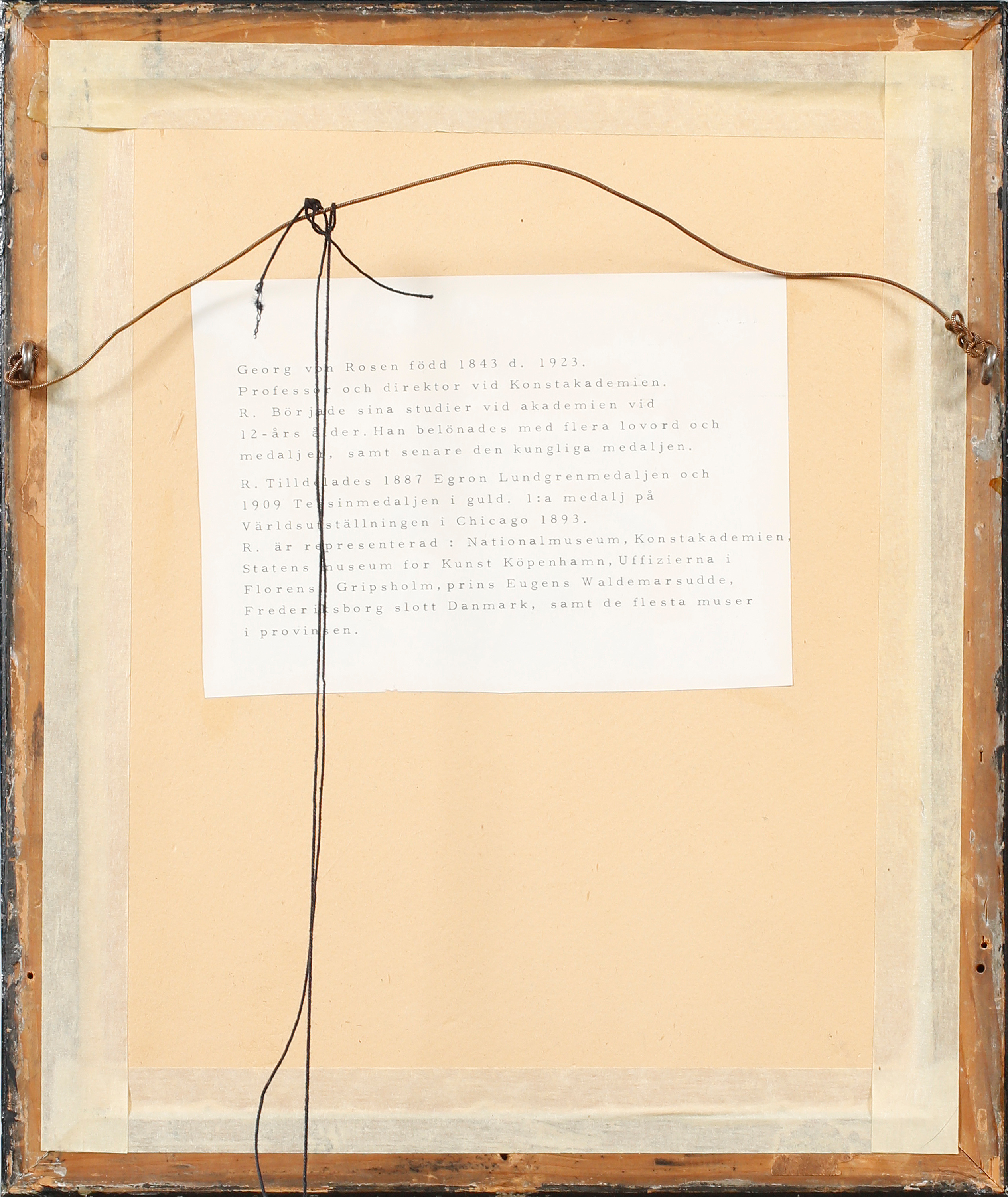 GEORG VON ROSEN, watercolor, signed and dated 1862. - Bukowskis