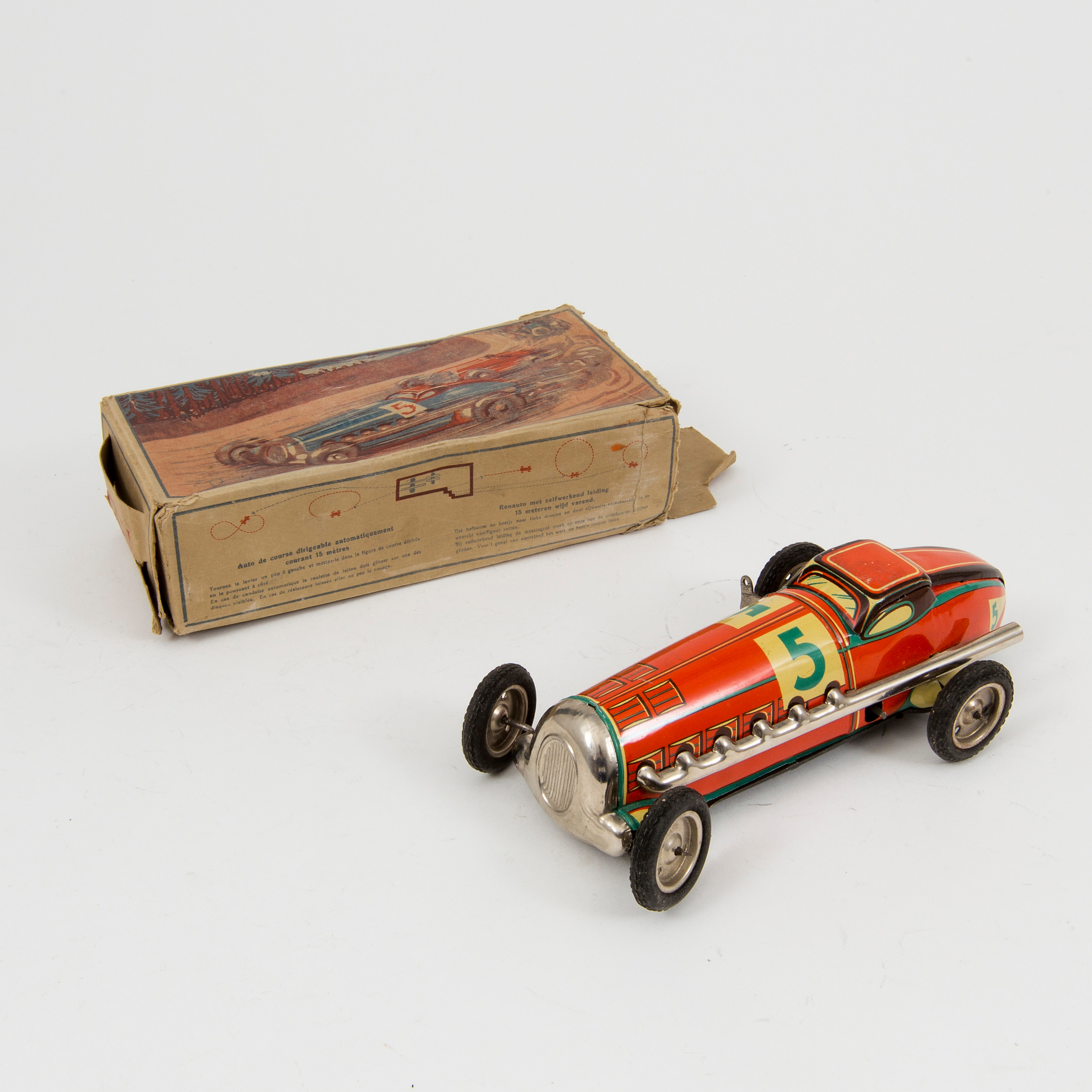 A JNF tinplate racing car 1930/40s. - Bukowskis