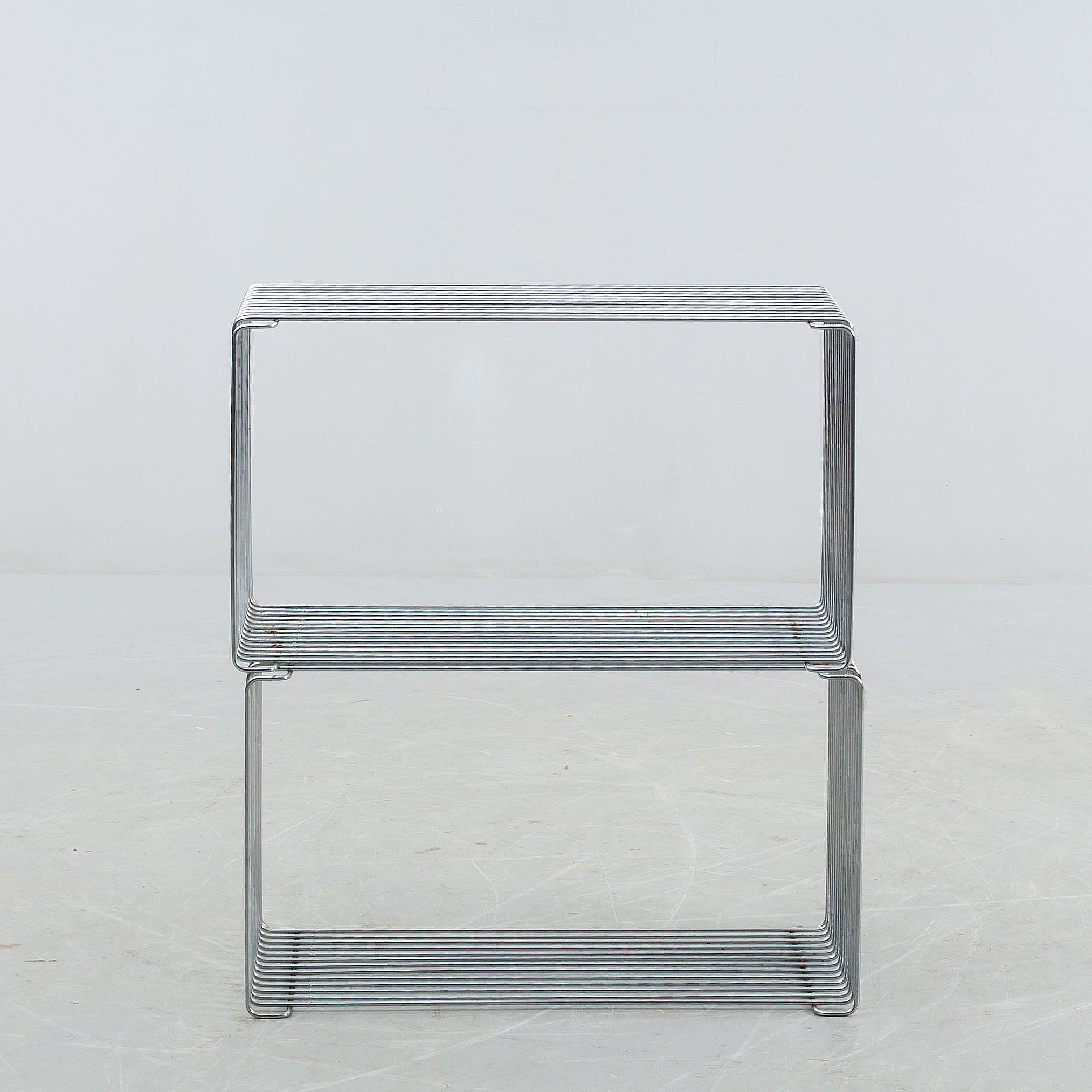 HYLLOR, 2 st, metall, "Wire Cube" ur serien Pantonova, Verner Panton ...