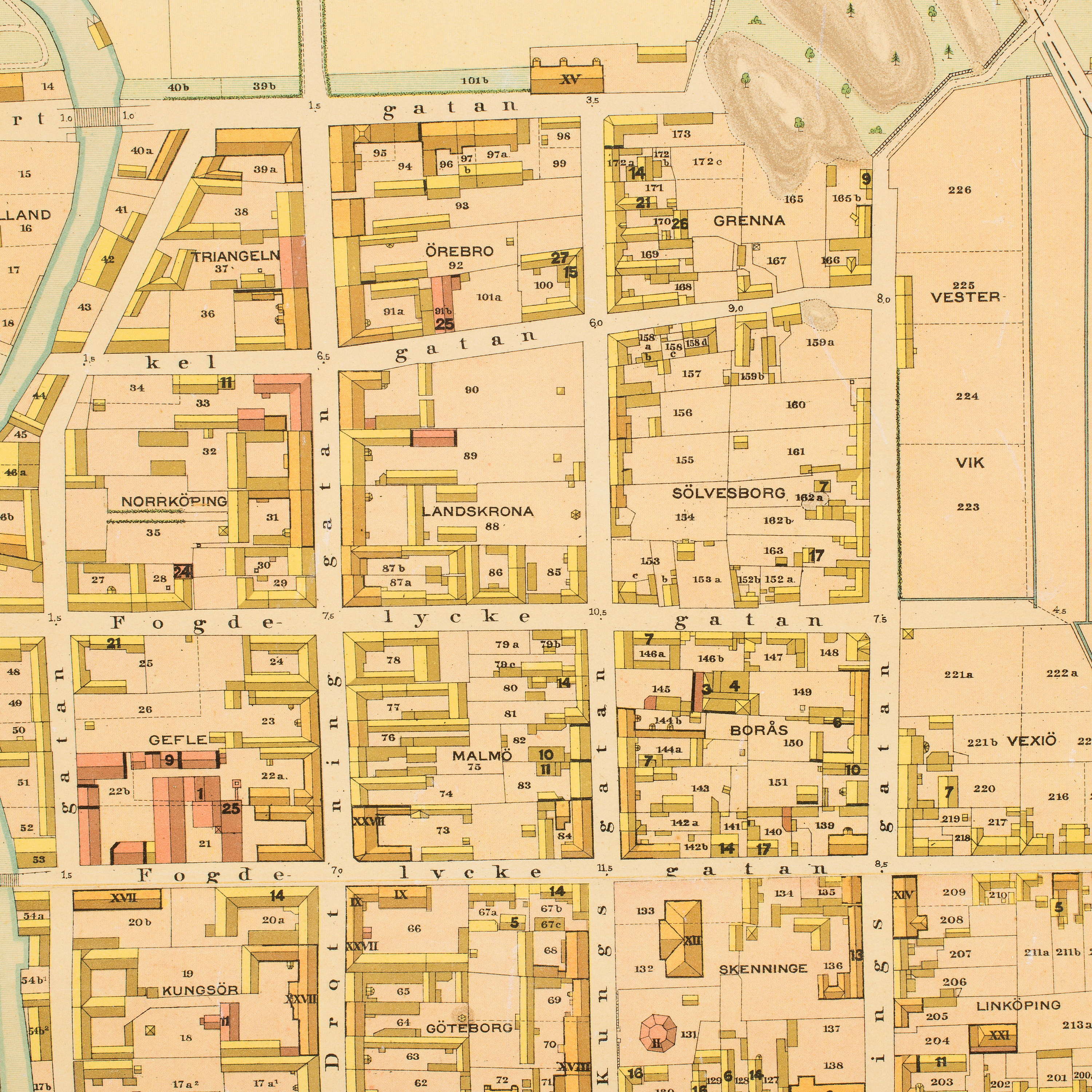 STADSKARTA, "Karta öfver Carlshamn", Central-Tryckeriet, Stockholm ...