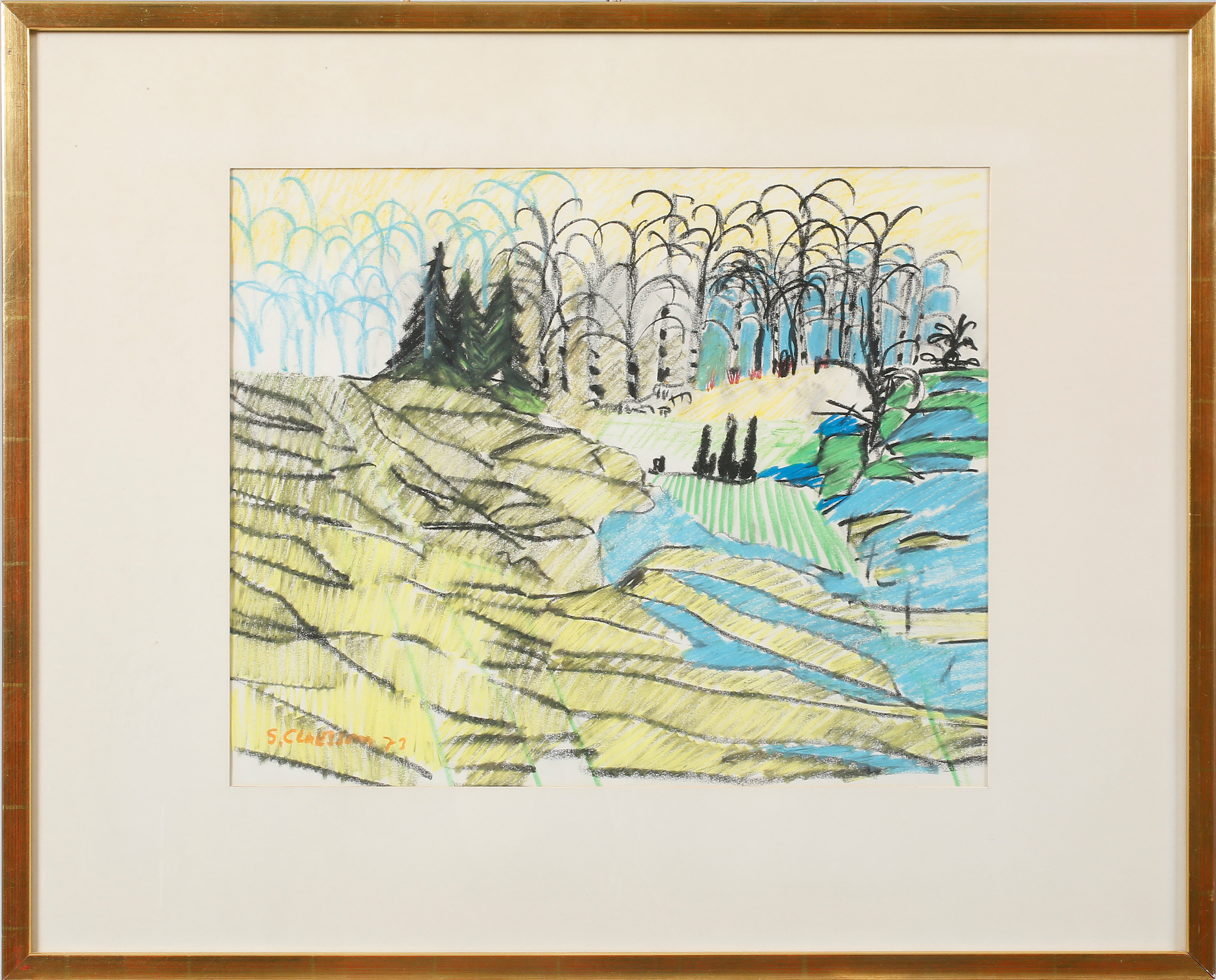 A pastell signed by Stig Claesson and dated -73. - Bukowskis