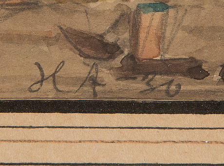 HANNES AUTERE, vesiväri, signeerattu HA ja päivätty 30. - Bukowskis