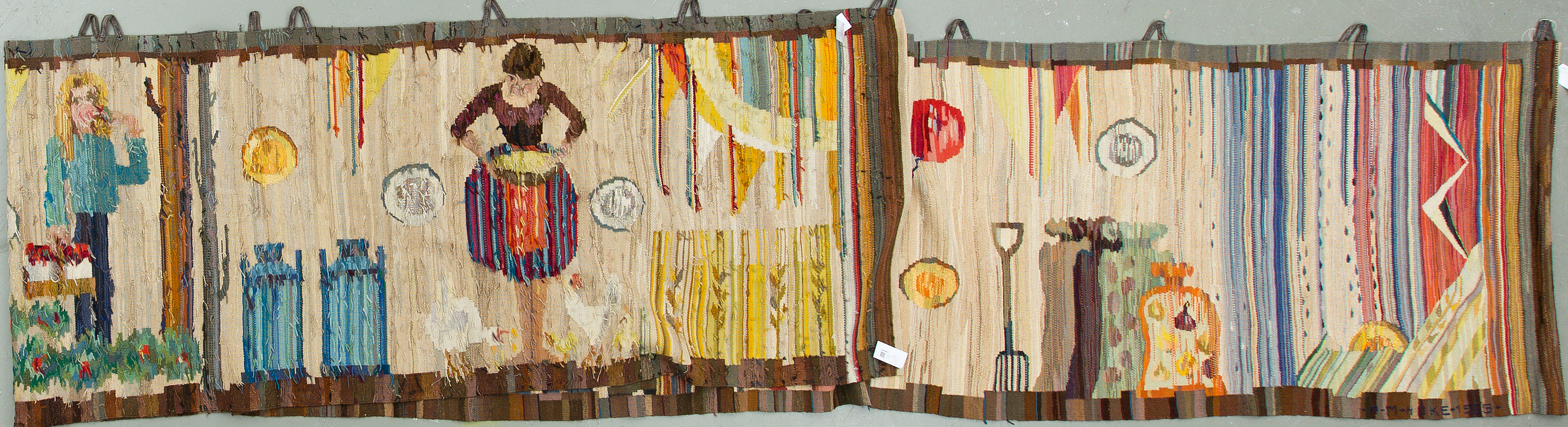 TAPESTRY. Tapestry weave, Anna-Maria Hoke, Signed and dated AM HOKE ...