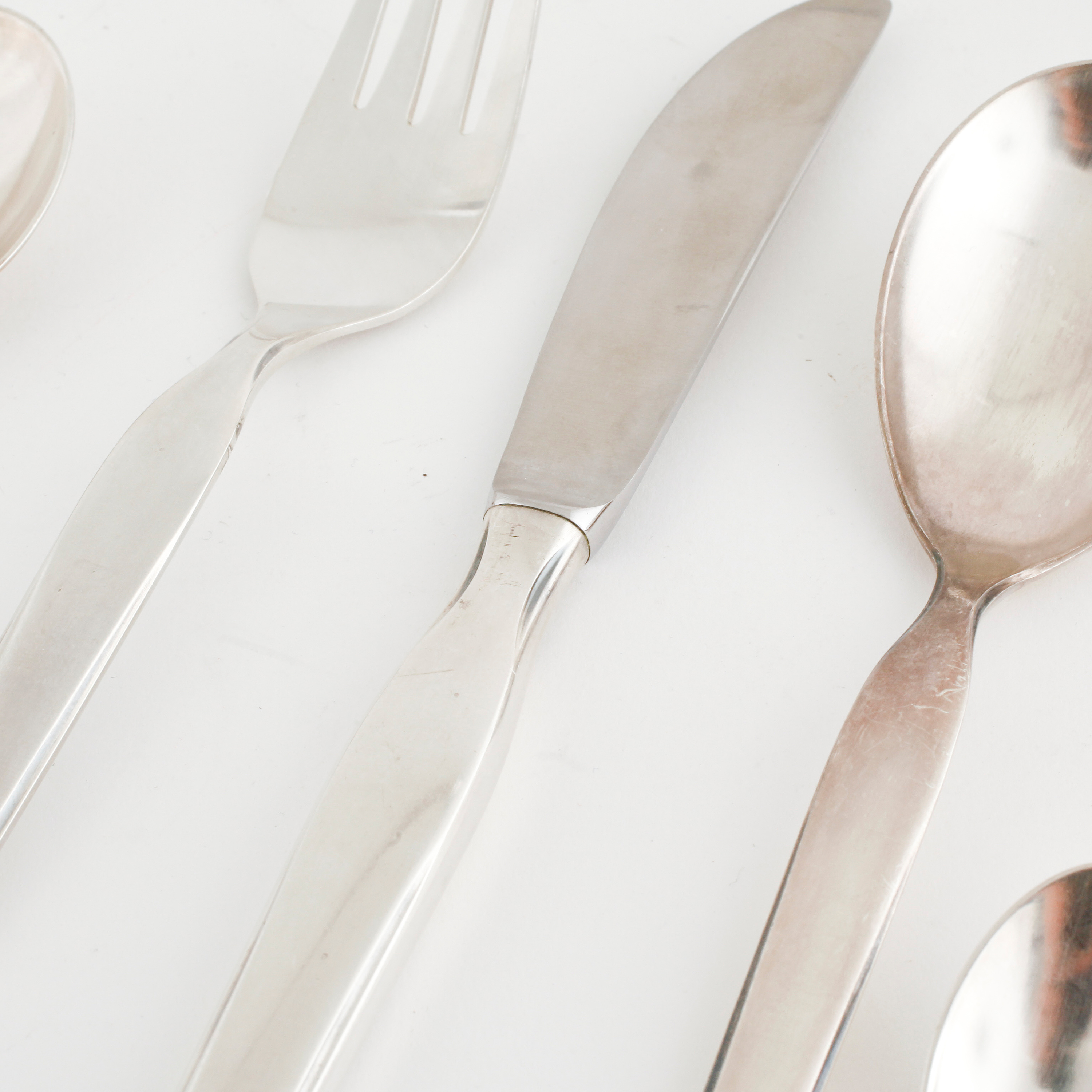 BESTICKSERVIS, silver, "Inox", Bremer silberwarenfabrik, Bremen ...