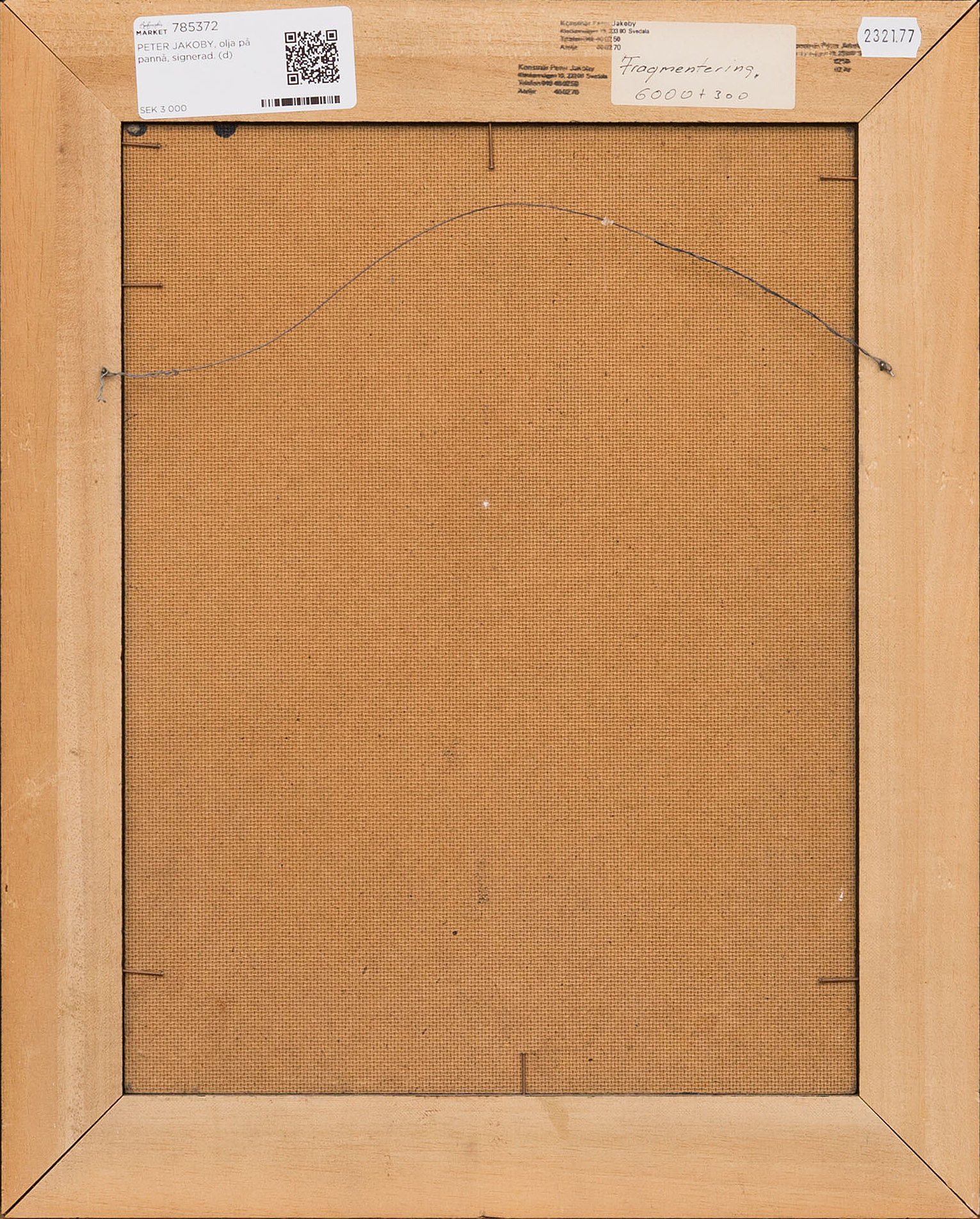 PETER JAKOBY, olja på pannå, signerad. - Bukowskis