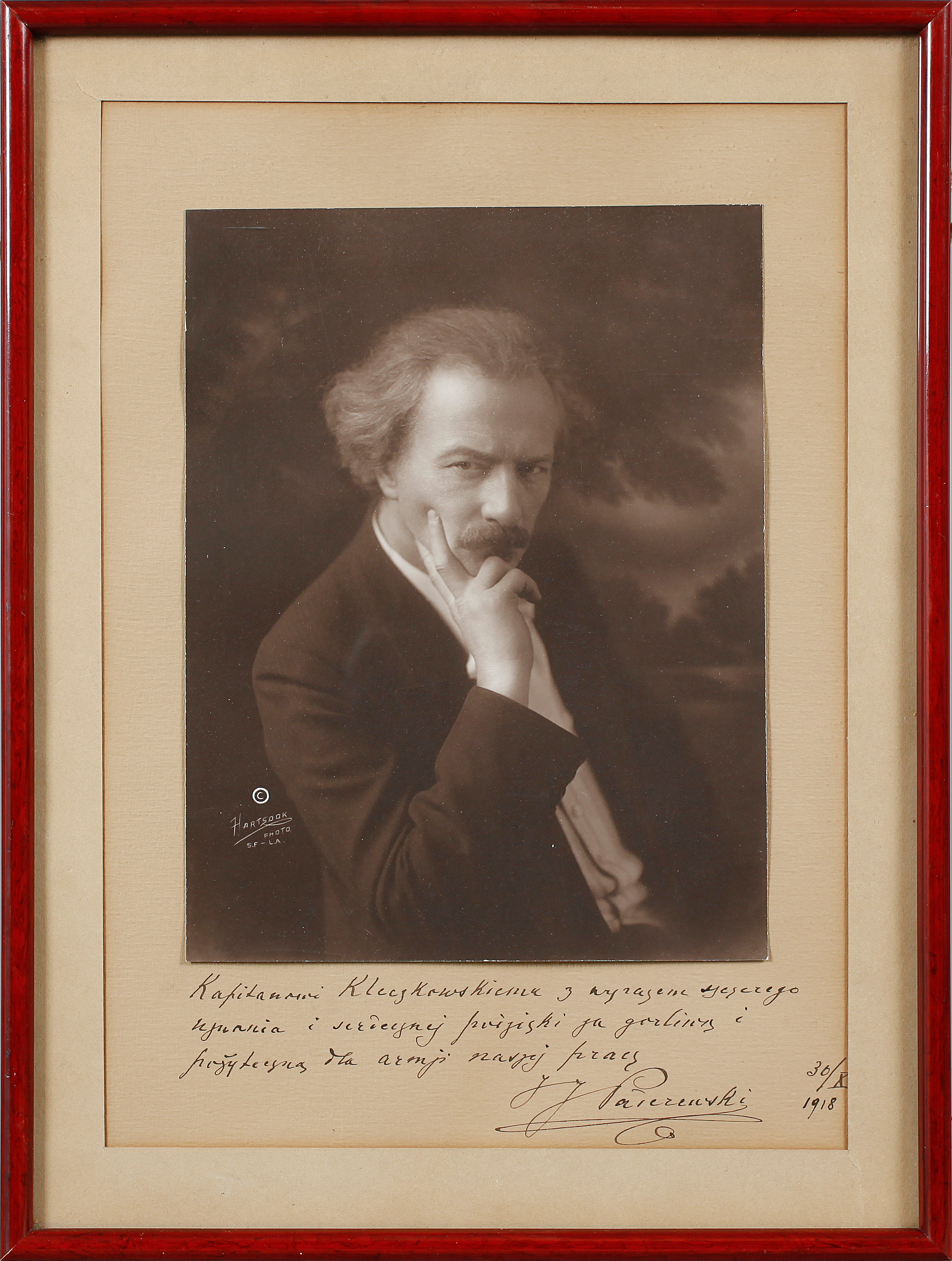 A photography of Ignacy Paderewski, 1918. - Bukowskis