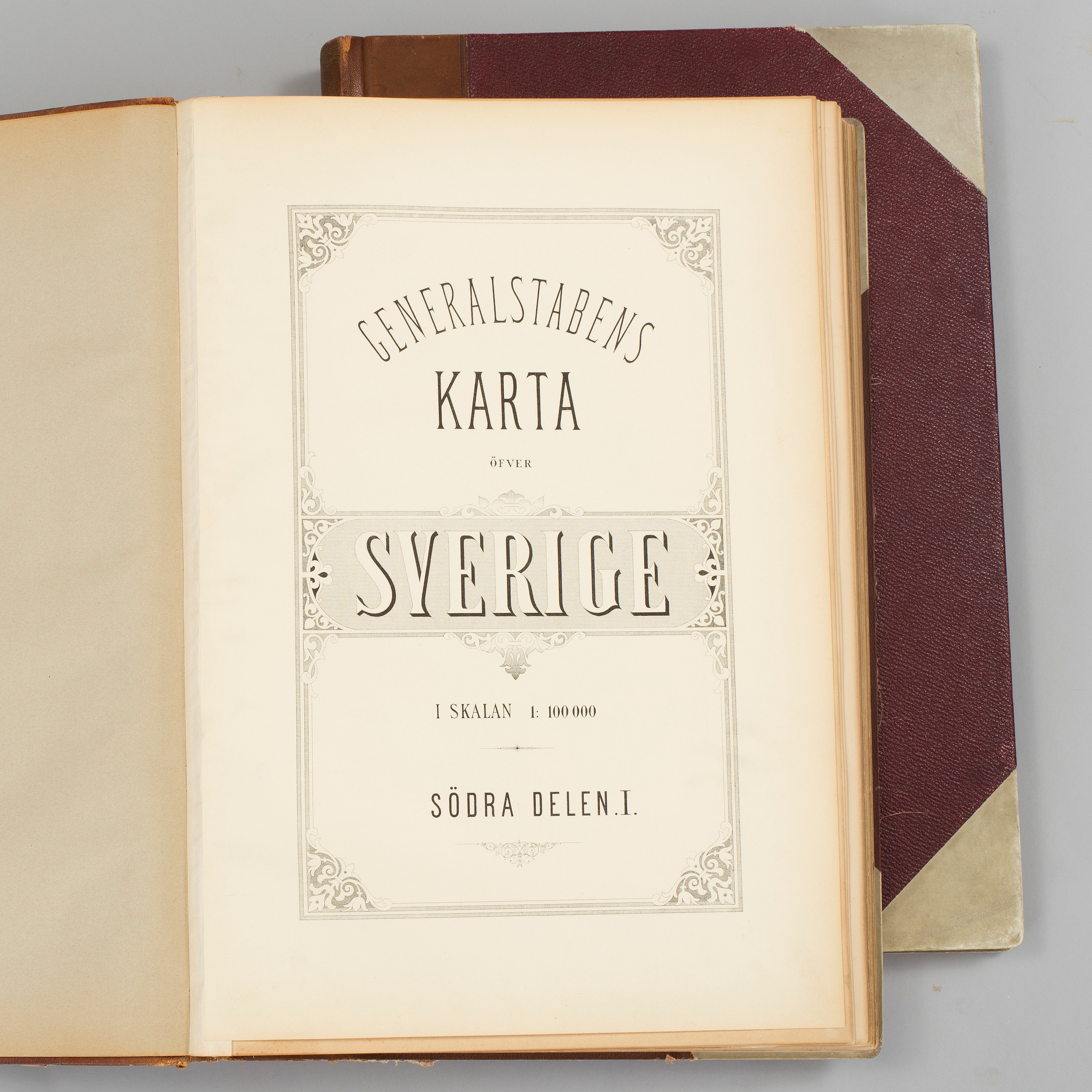 GENERALSTABEN. 2 vol, Generalstabens Karta öfver Sverige. Södra delen 1 ...