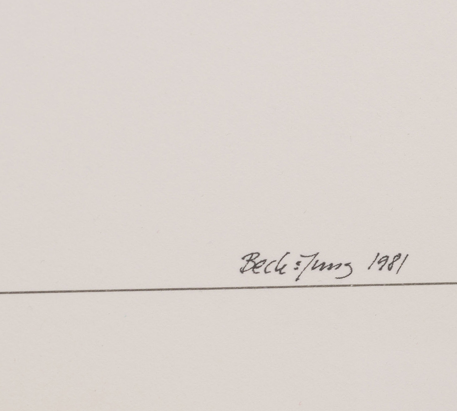 BECK & JUNG, computer ink plot, signerad och numrerad Criss Cross 104/ ...