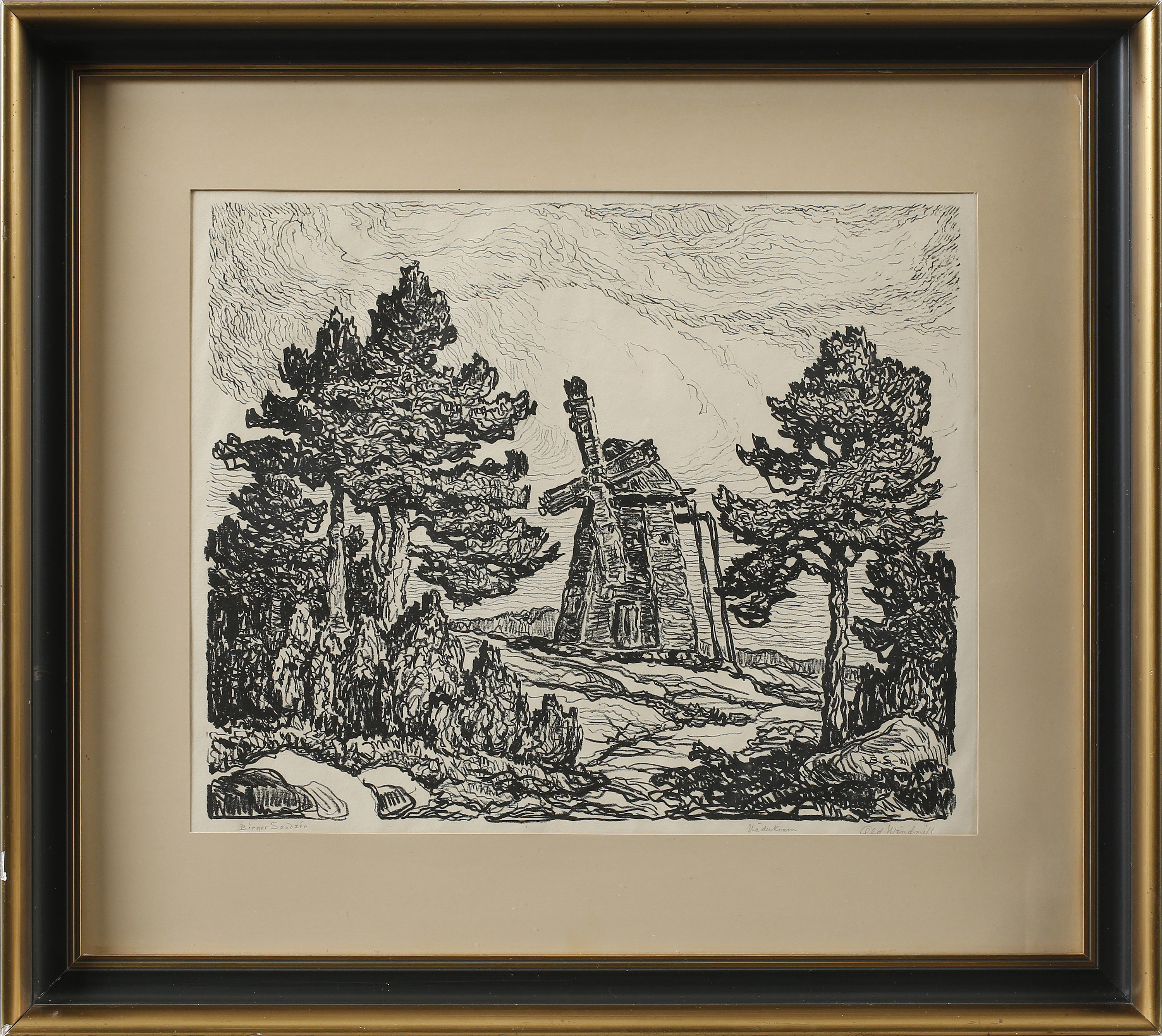 BIRGER SANDZÉN, a litograph, signed. - Bukowskis