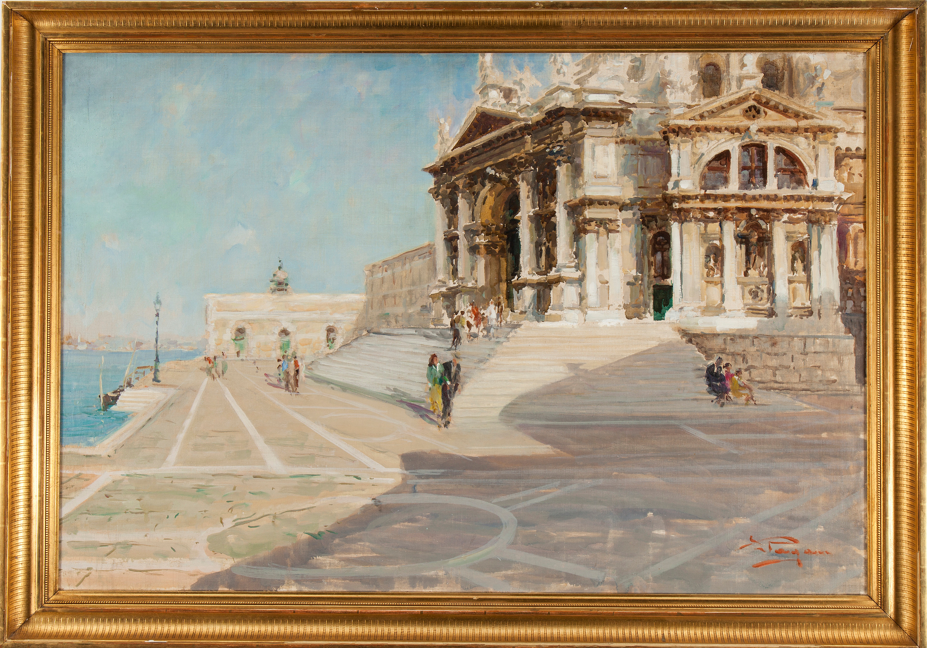 LUIGI PAGAN, Oil on canvas, signed. - Bukowskis