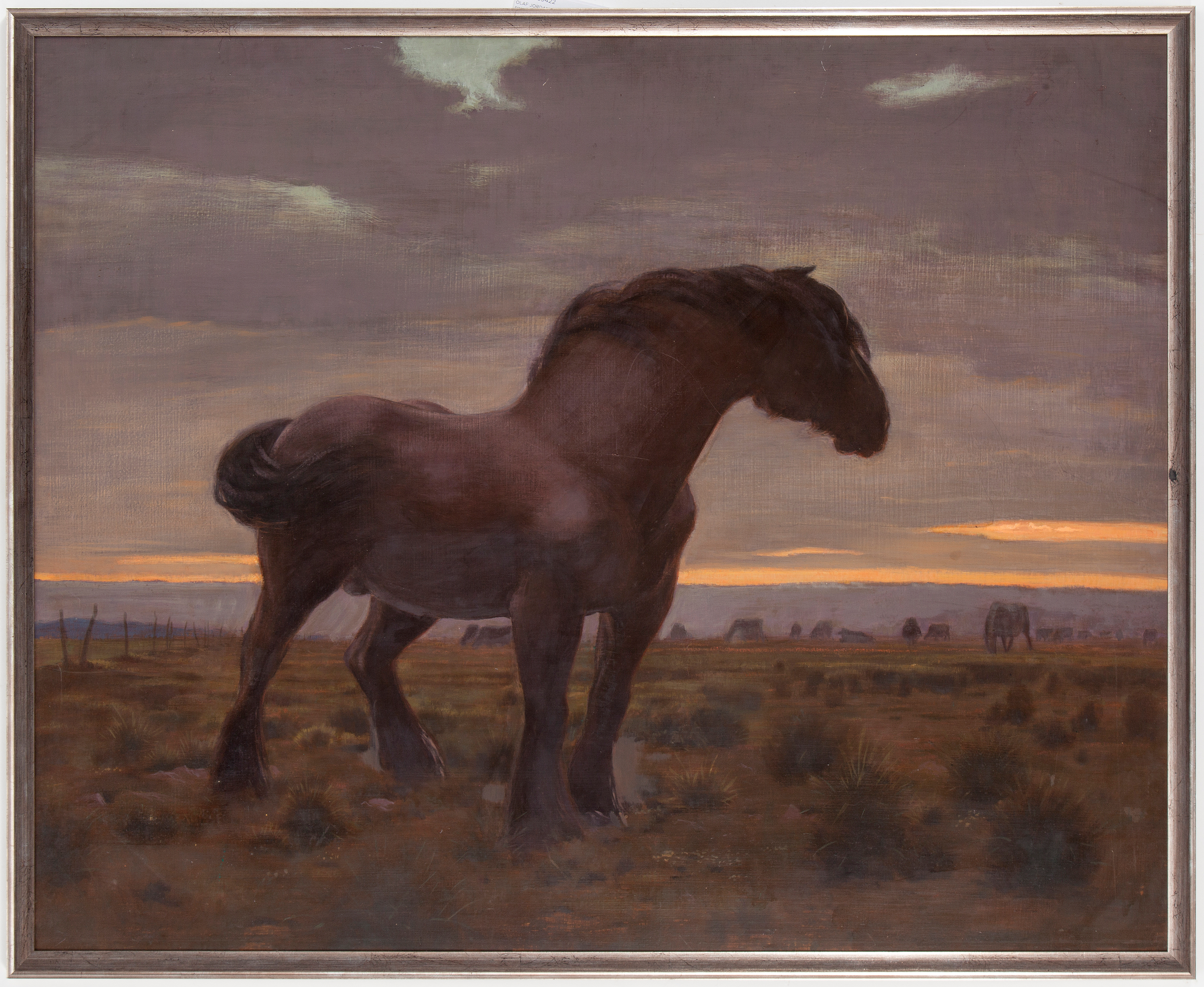 OLAF JORDAN, oil on panel, on verso signed Olaf Jordan and dated -55 ...