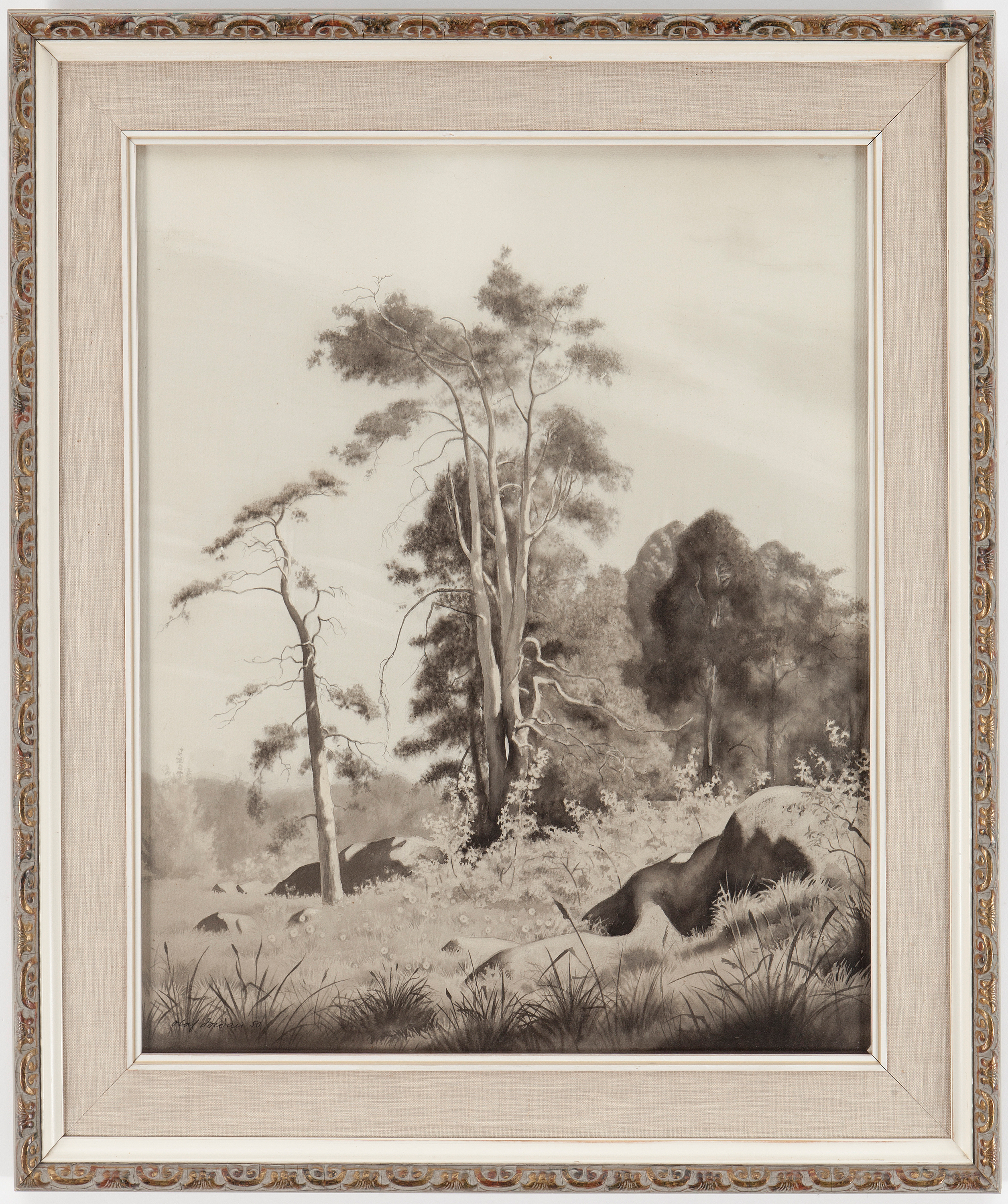 OLAF JORDAN, tusch samt blyerts på papper, signerad Olaf Jordan och ...