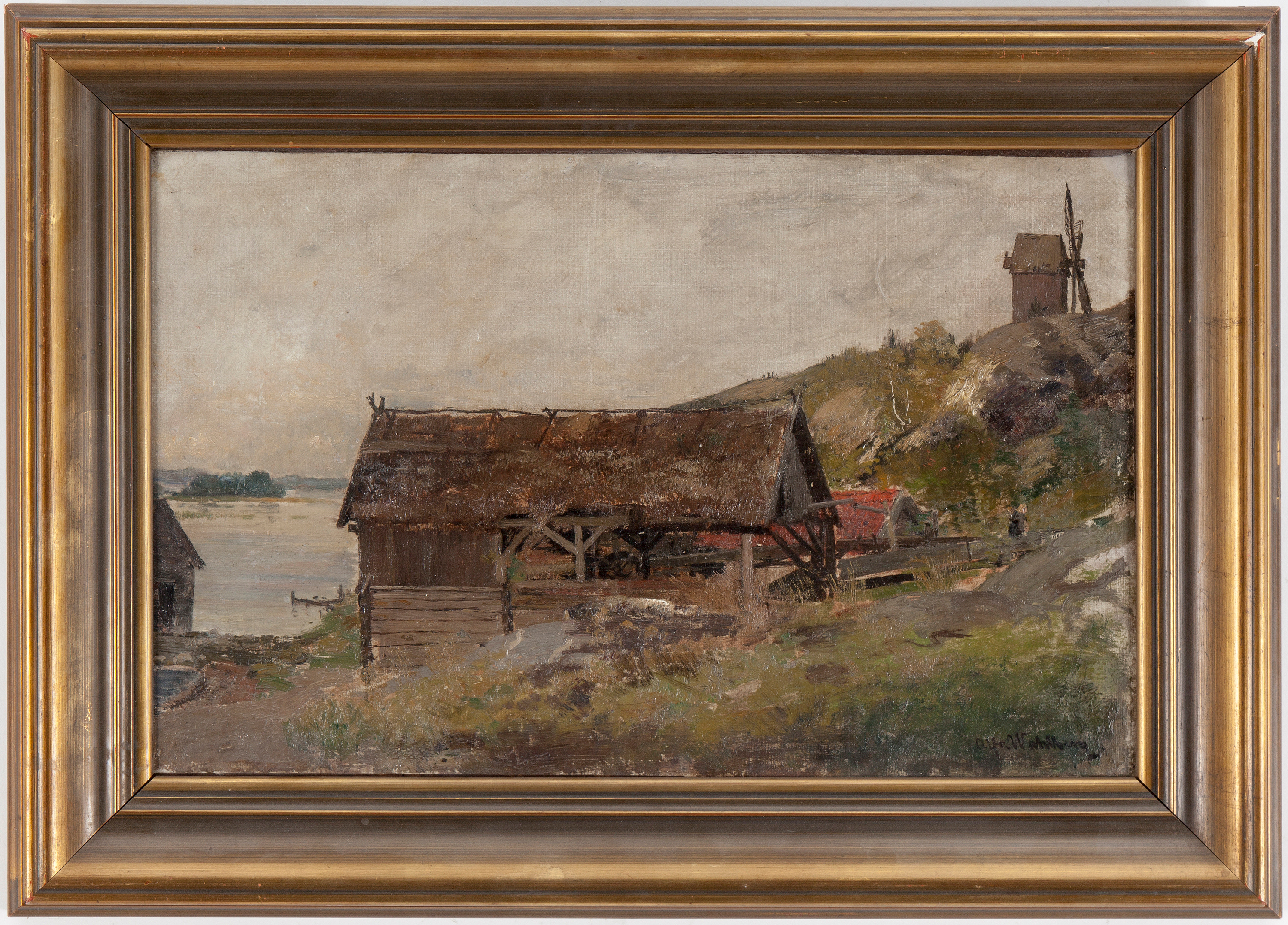 ALFRED WAHLBERG, oil on canvas, signed. - Bukowskis