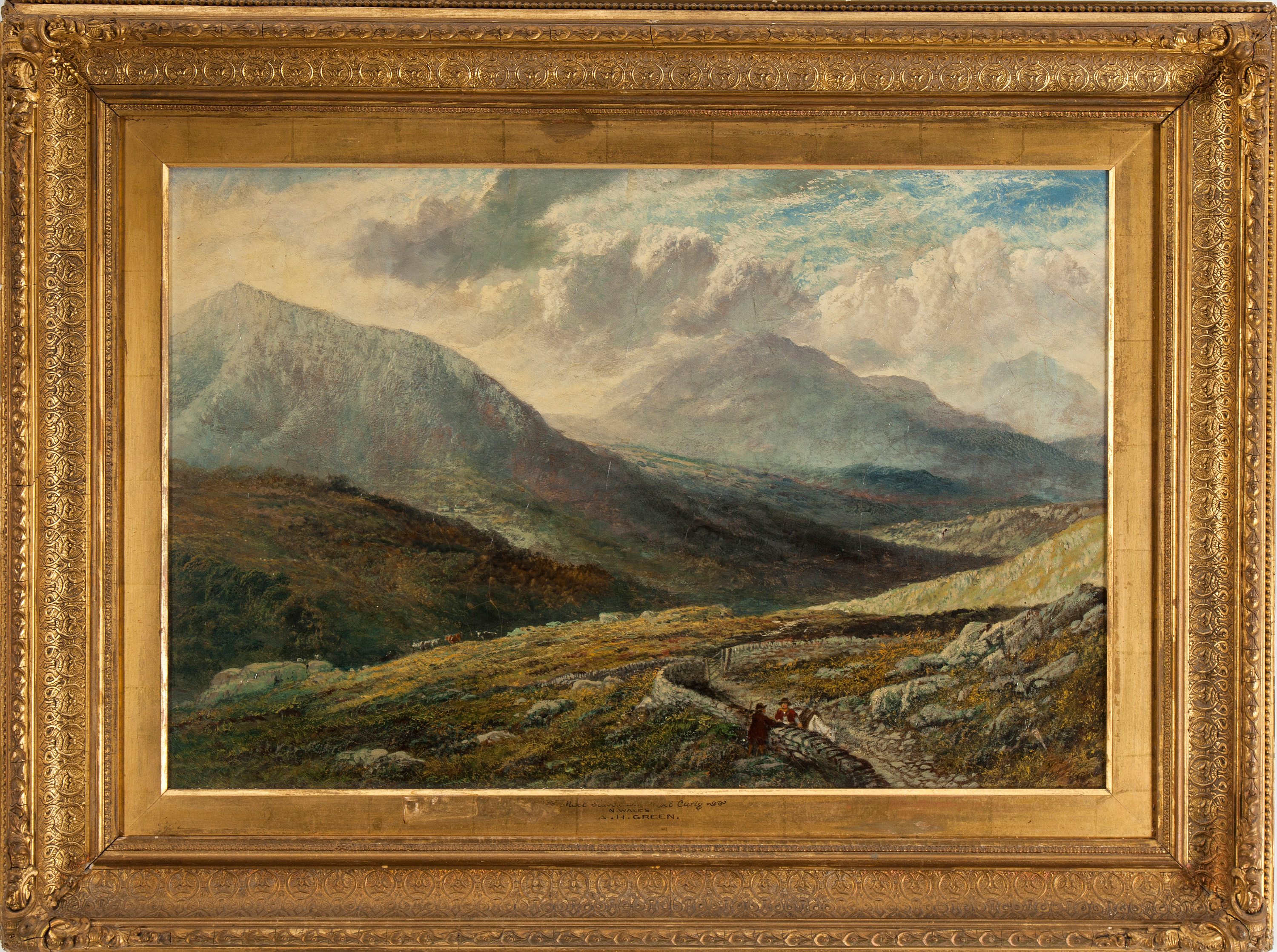 ALFRED H GREEN, Oil on canvas indistingtly signed. - Bukowskis